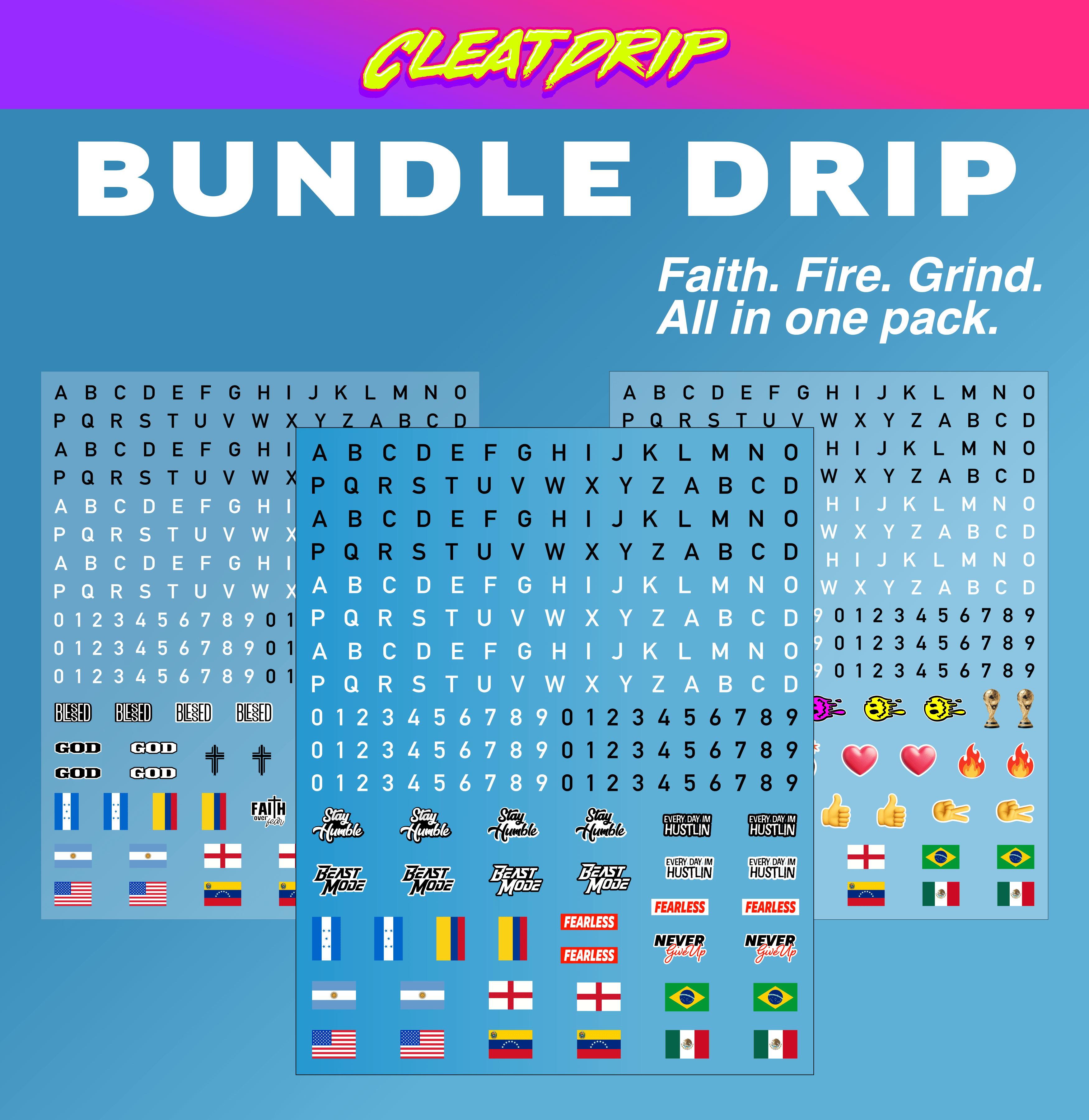 Shop All Cleat Decal Packs | UV Soccer Cleat Stickers | Cleat Drip