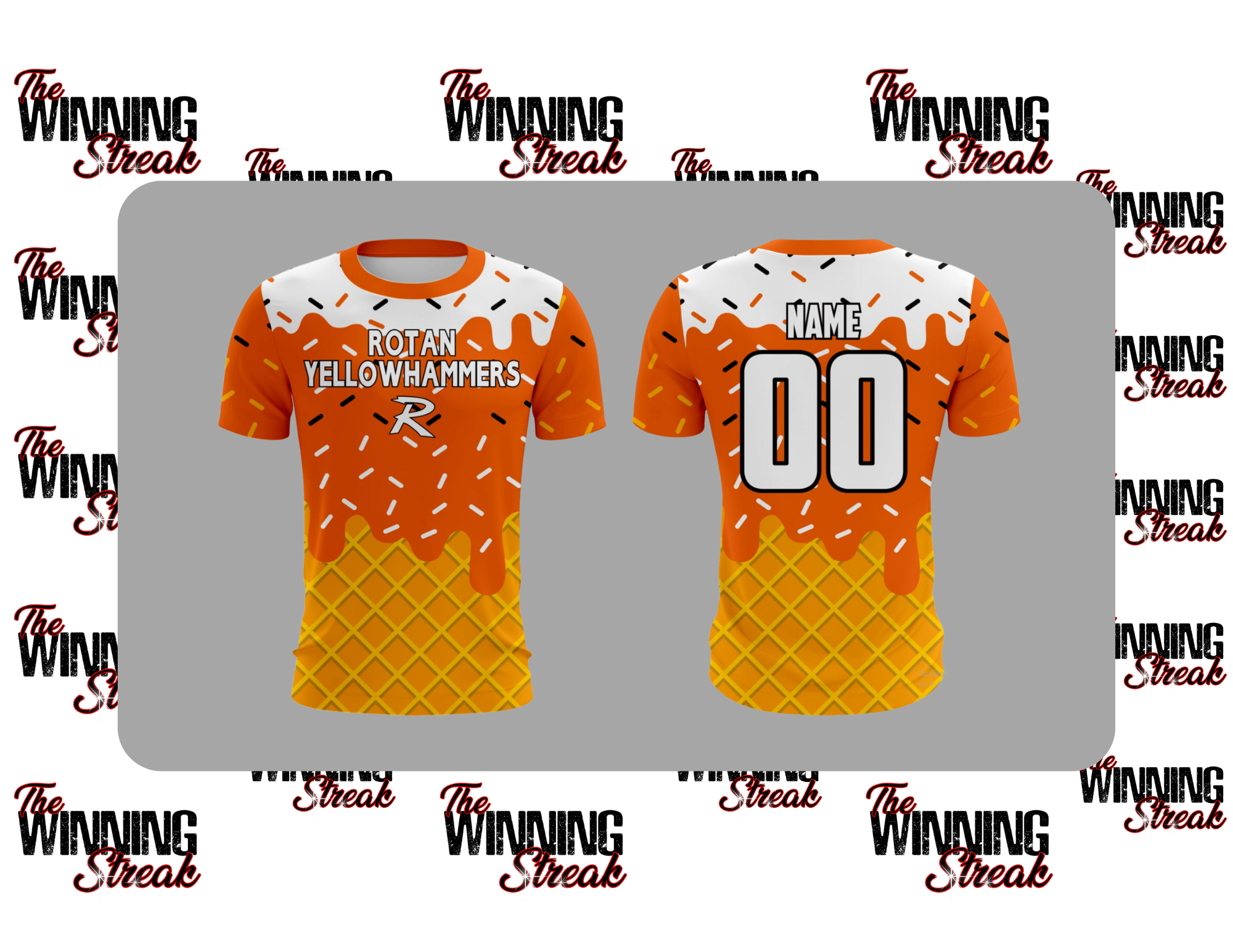 Rotan Yellowhammers Ice Cream Drip Custom Tee - Payhip