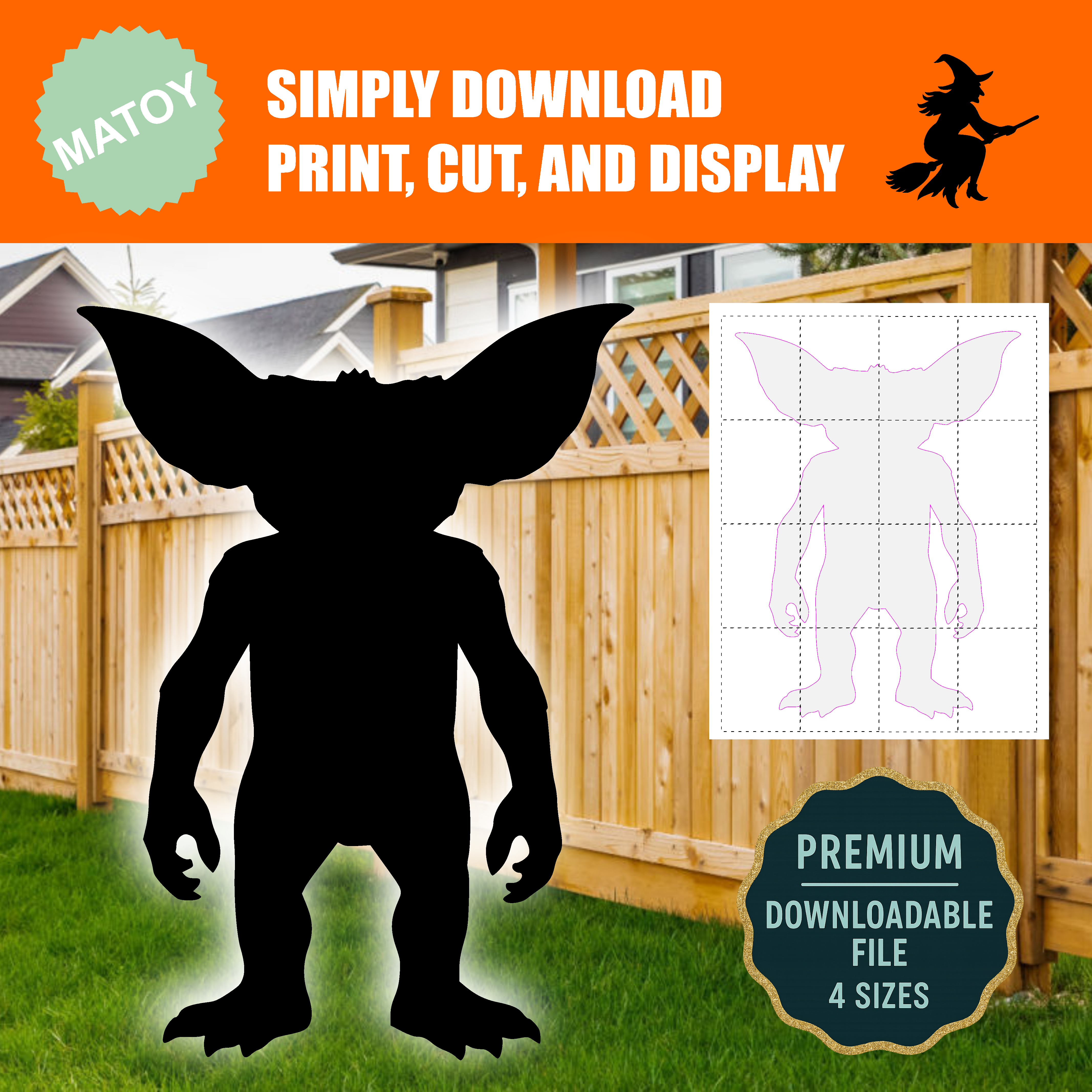 Scary Creature Halloween Party -Yard and Wall Decor | Printable Life ...