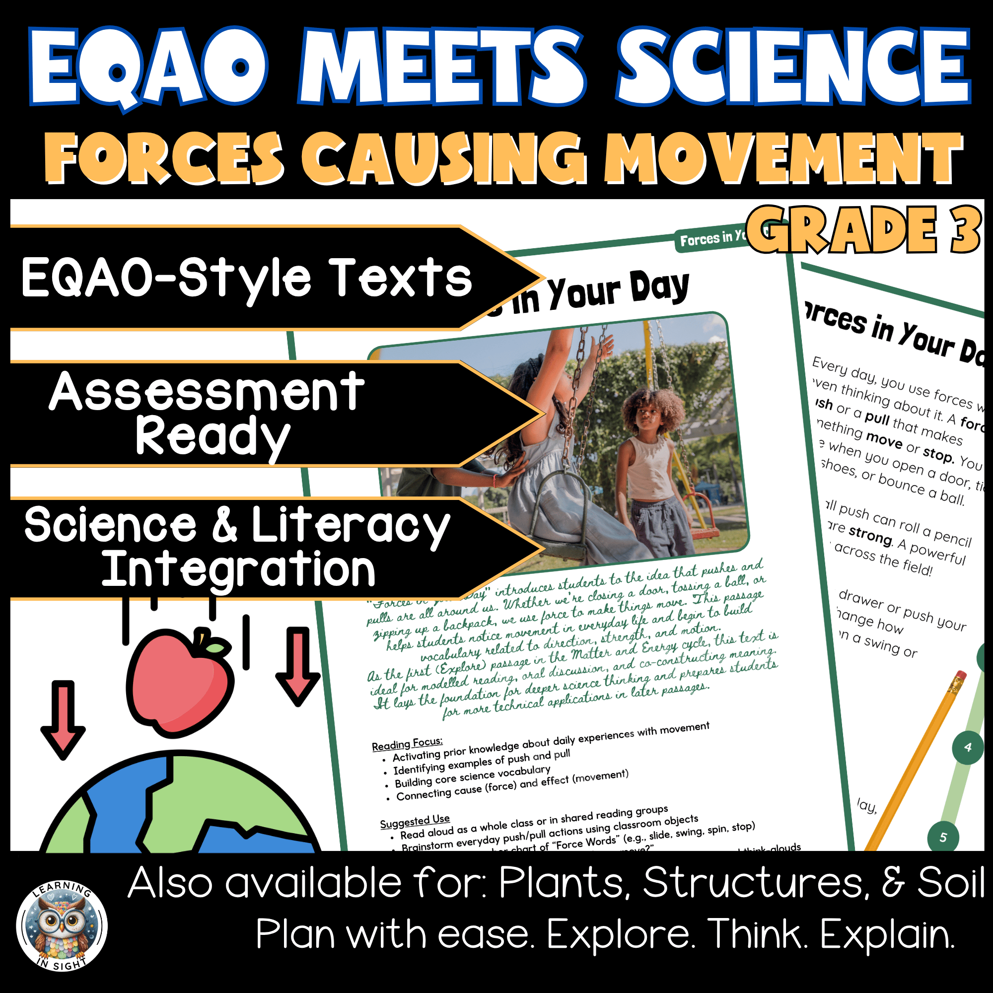 Forces Causing Movement – EQAO Meets Science (Grade 3) - Payhip