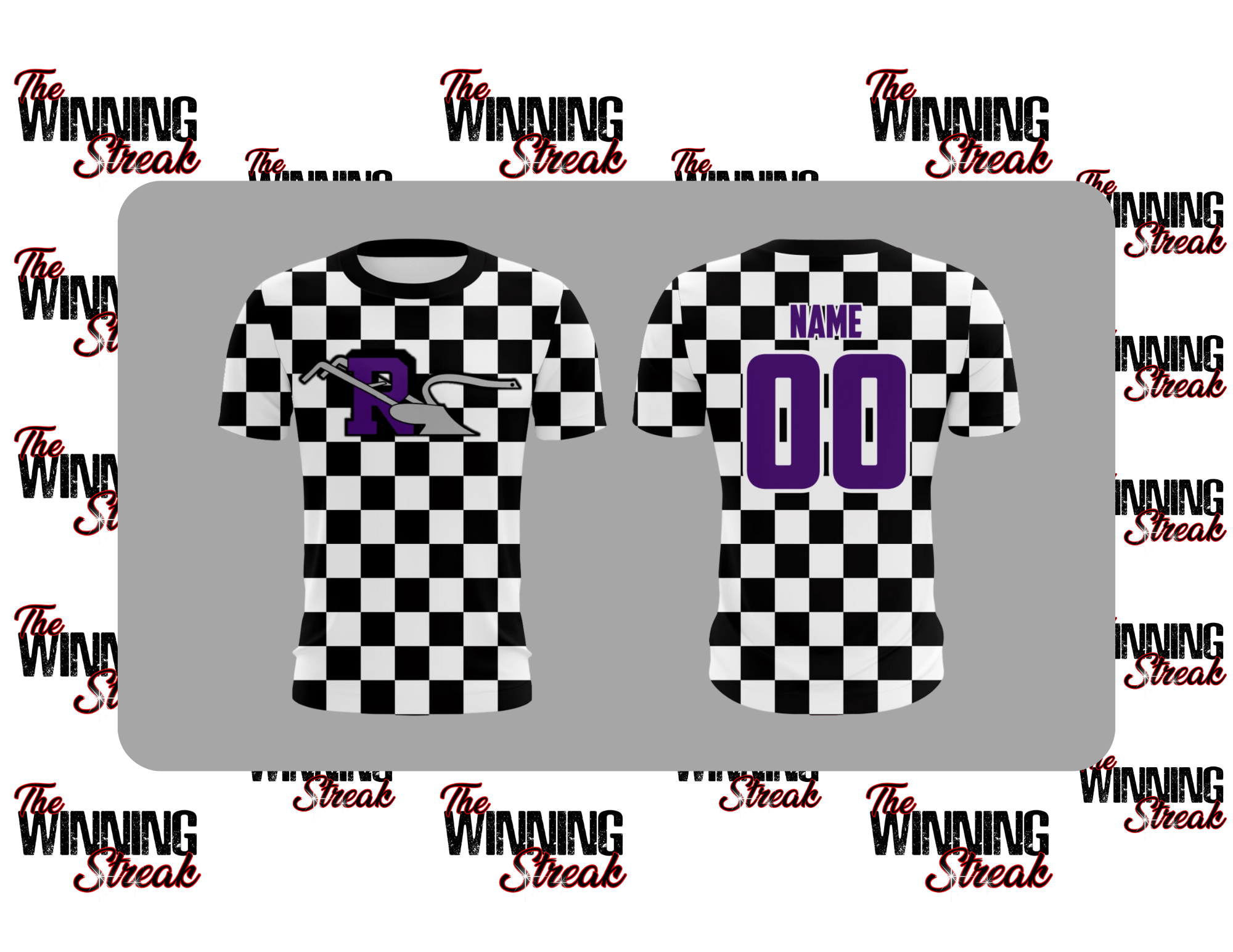 Roscoe Plowboys Checkered Custom Tee - Payhip