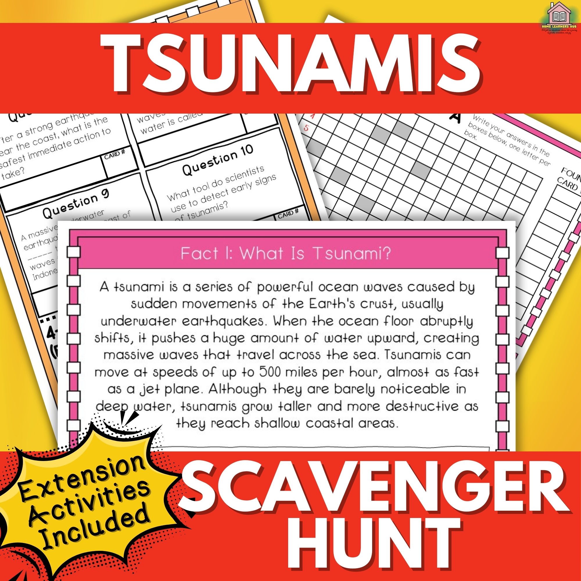 Tsunami Scavenger Hunt | Natural Disasters Activities - Payhip