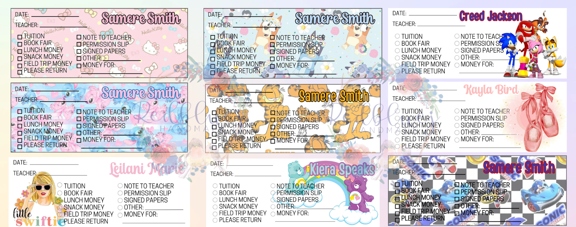 Customizable Back-to-School Envelope Set - Payhip