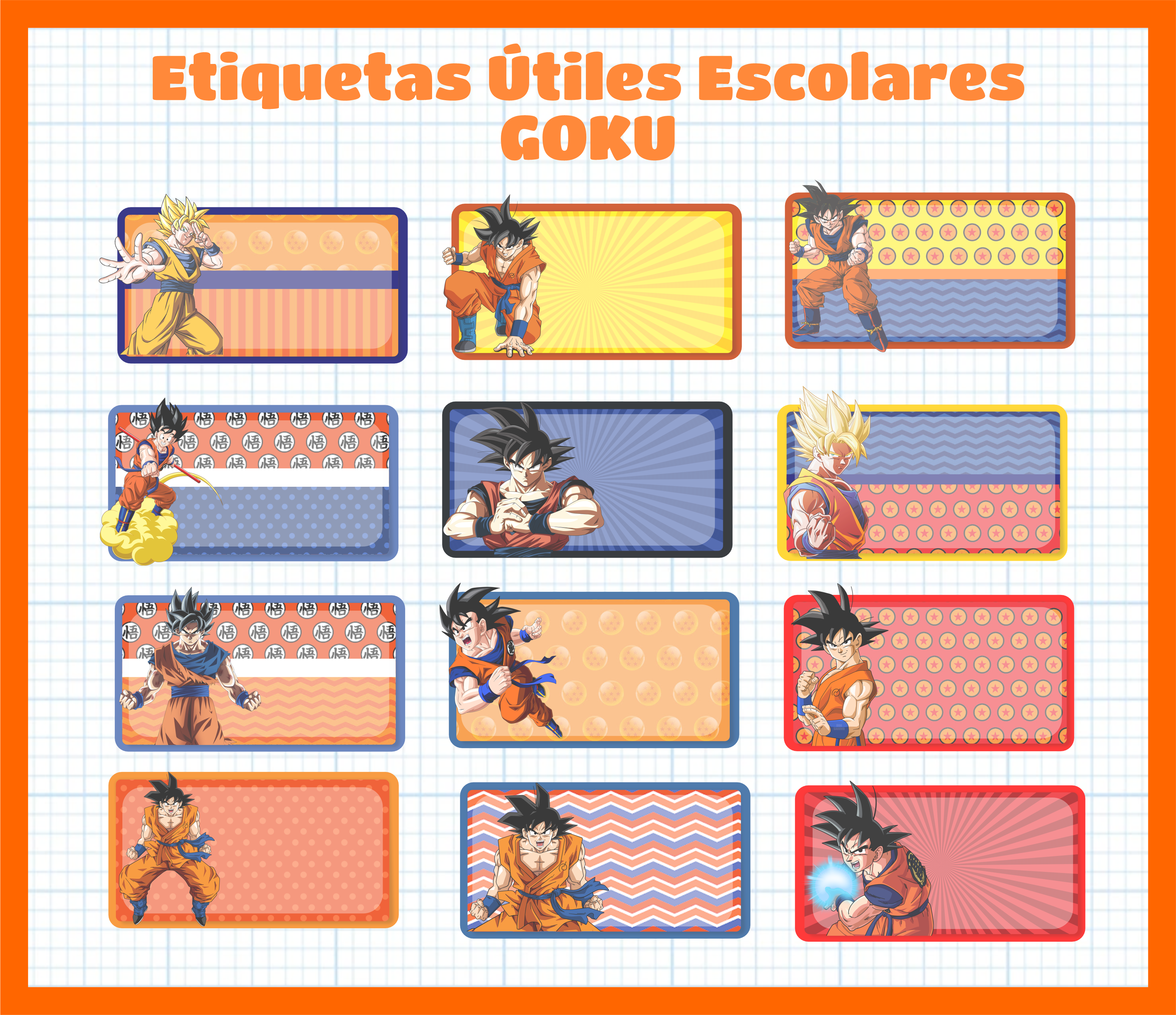 LABELS SCHOOLS GOKU - Payhip