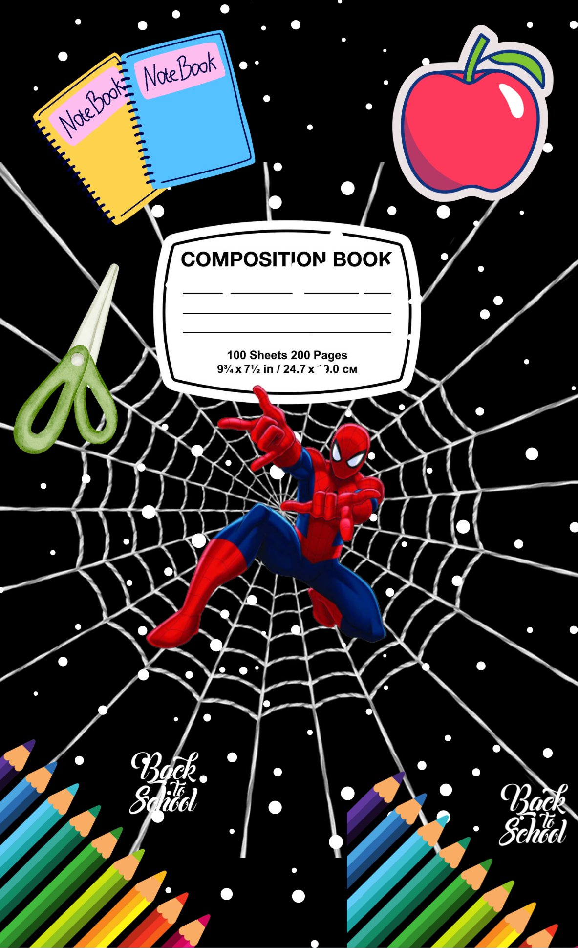 Spider man composition notebook cover - Payhip