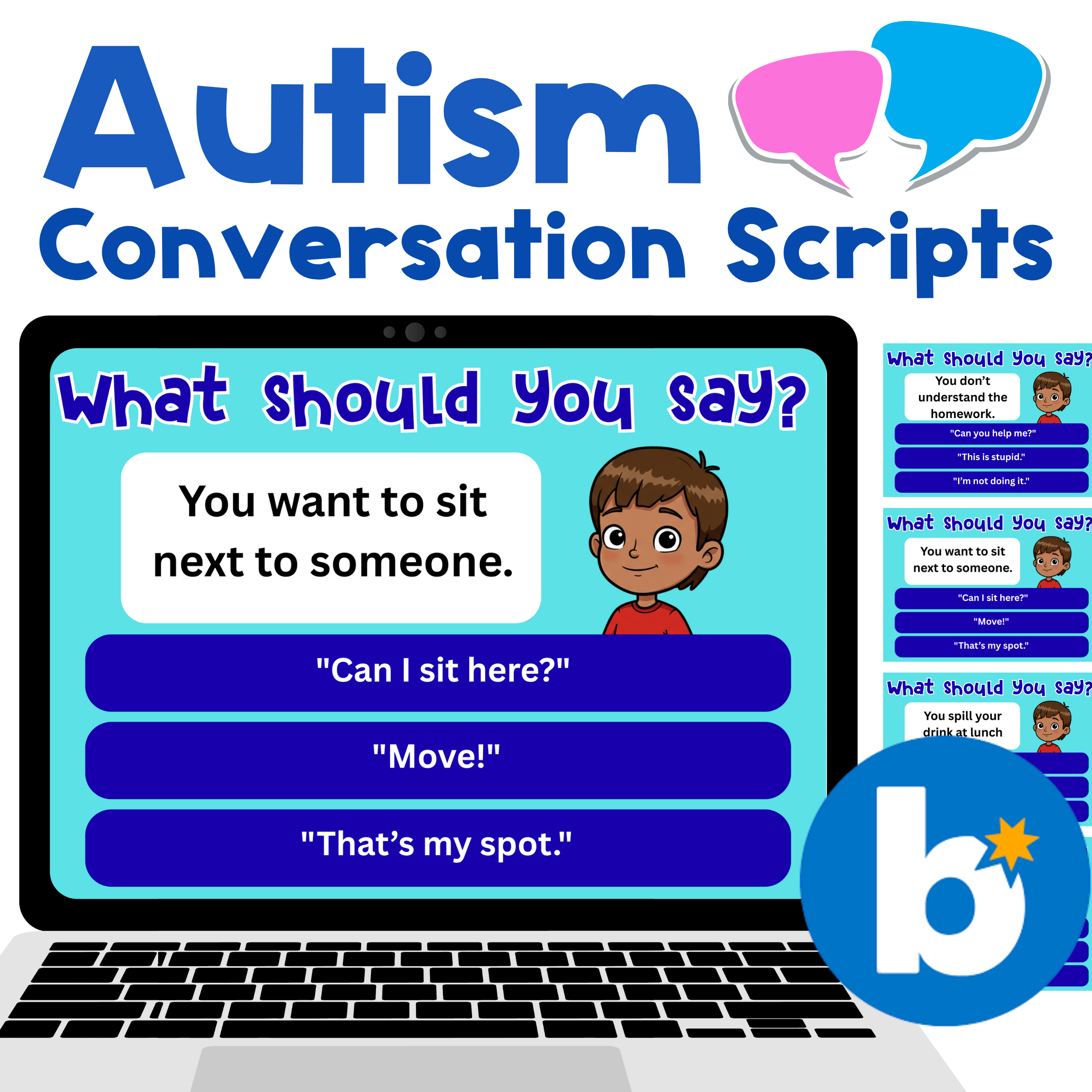 Autism Conversation Scripts Starters Boom Cards - Payhip