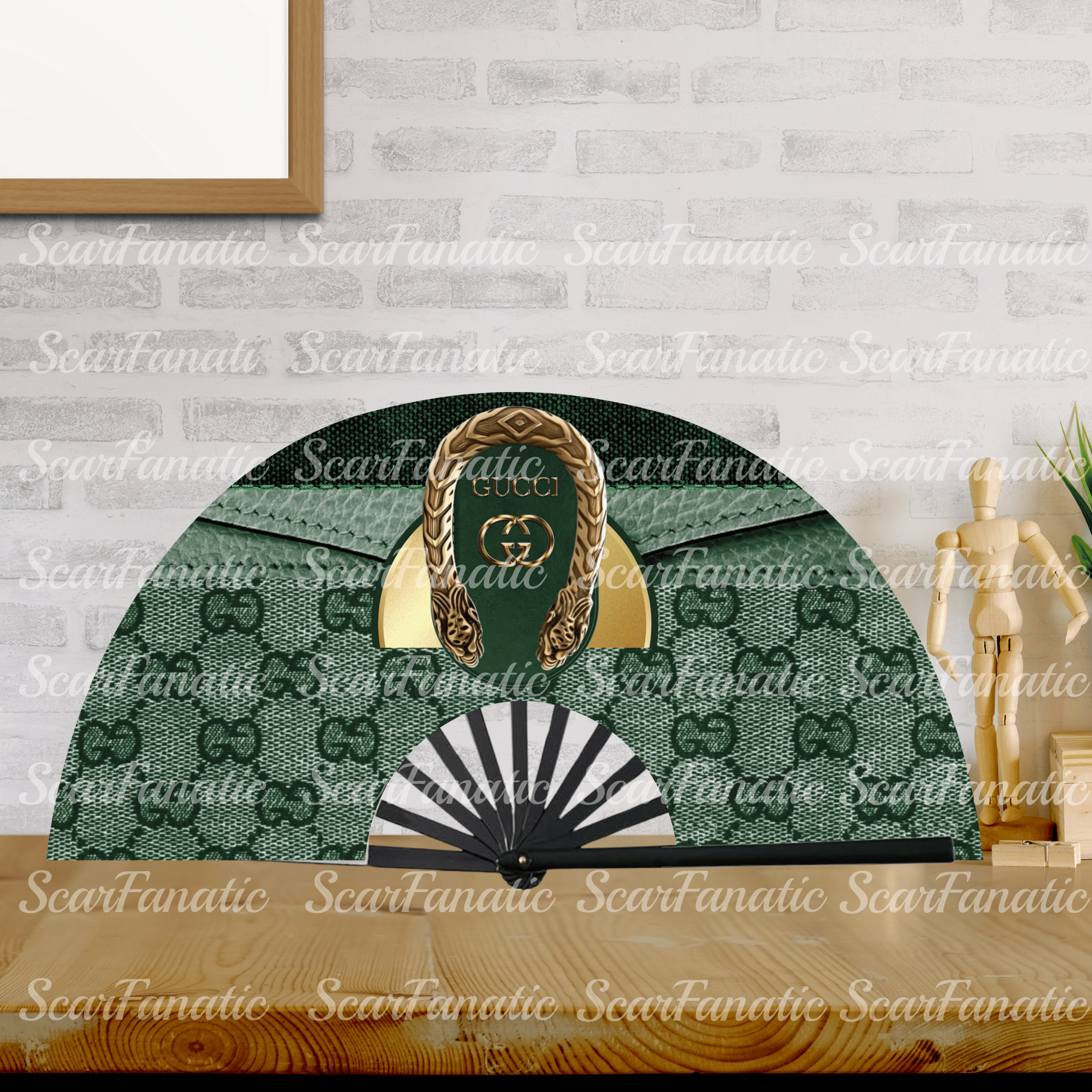 Hunter Green and Silver Gcc Clack Fan Design Template - Payhip