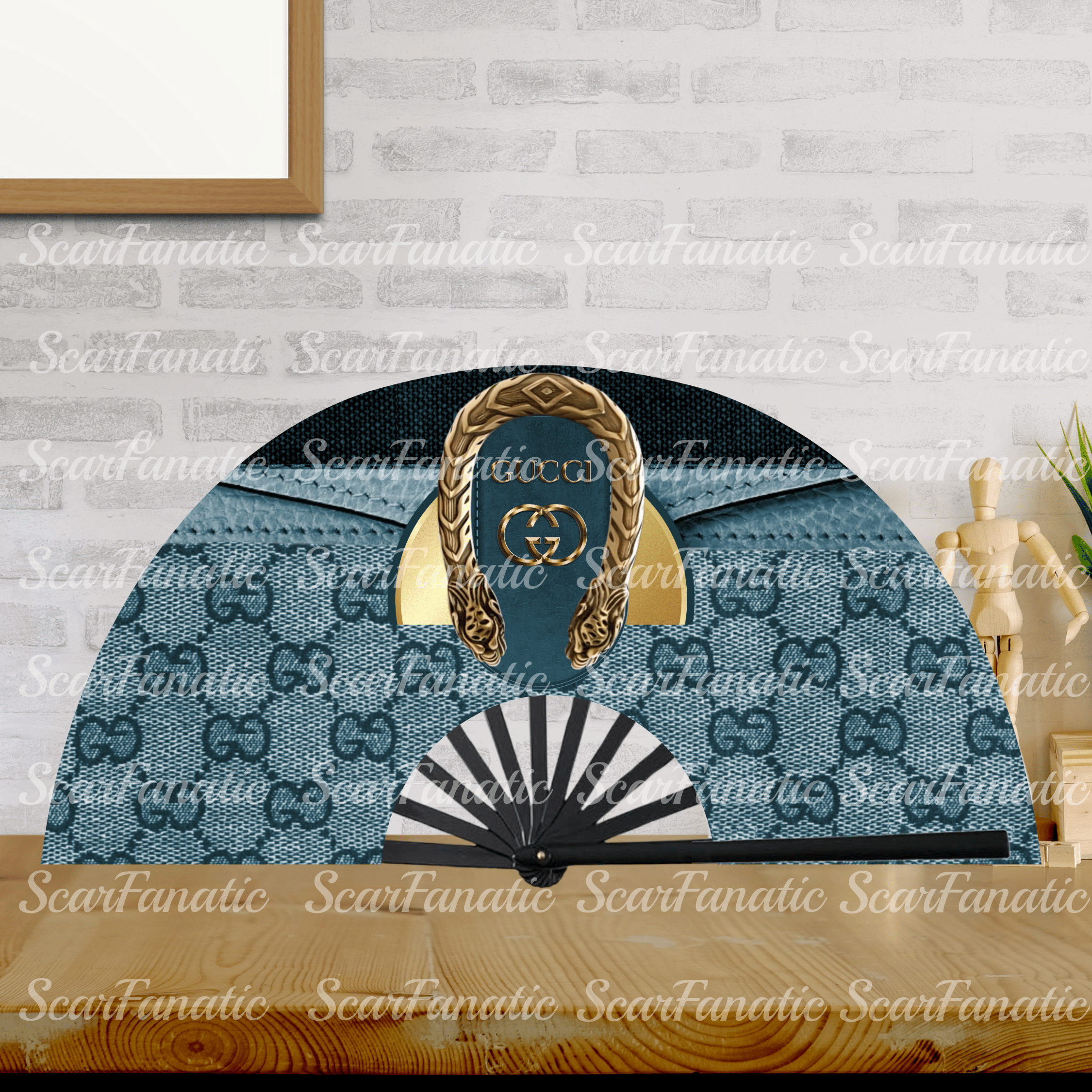 Teal and Gold Gcc Clack Fan Design Template Bundle - Payhip