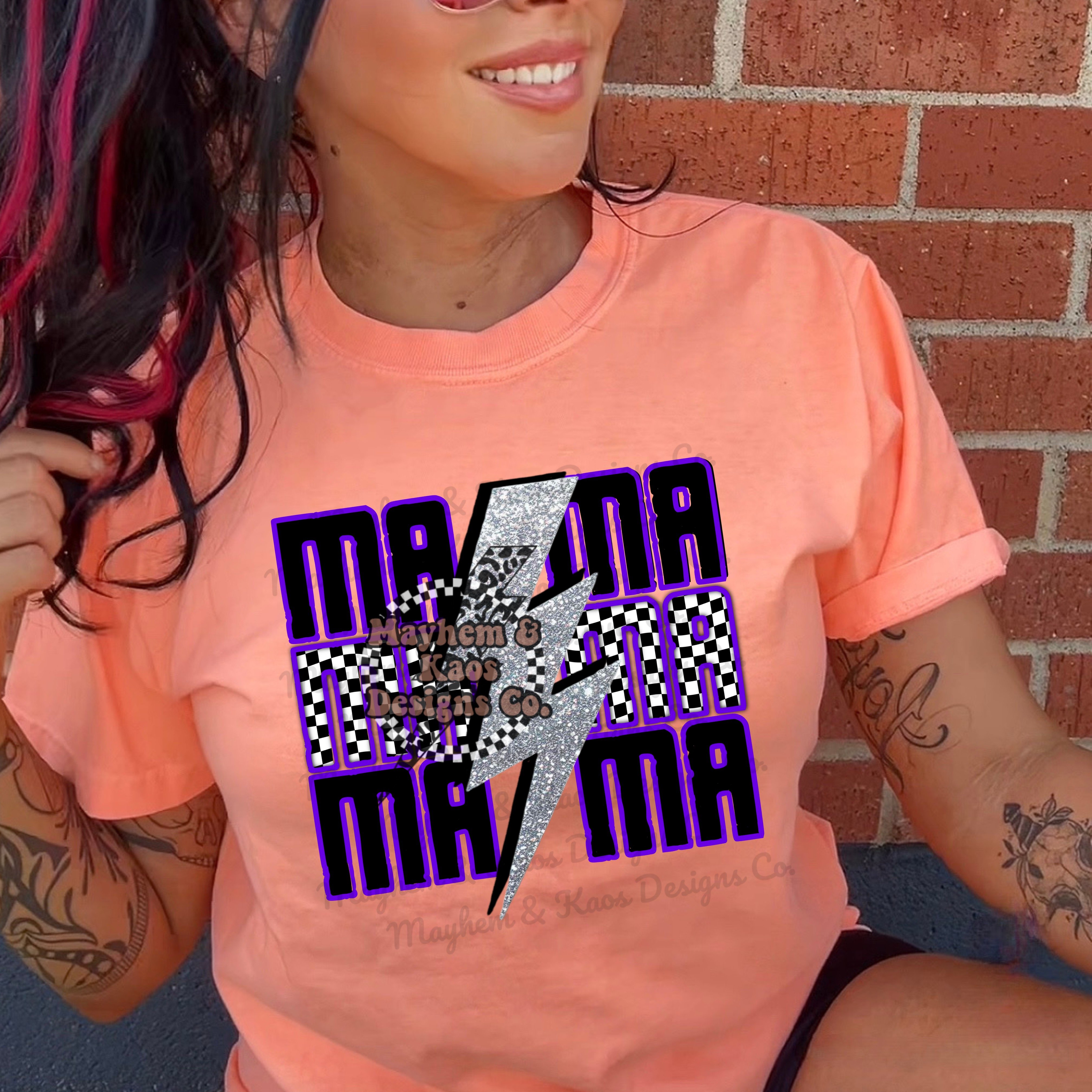 Mama checkered Purple - Payhip