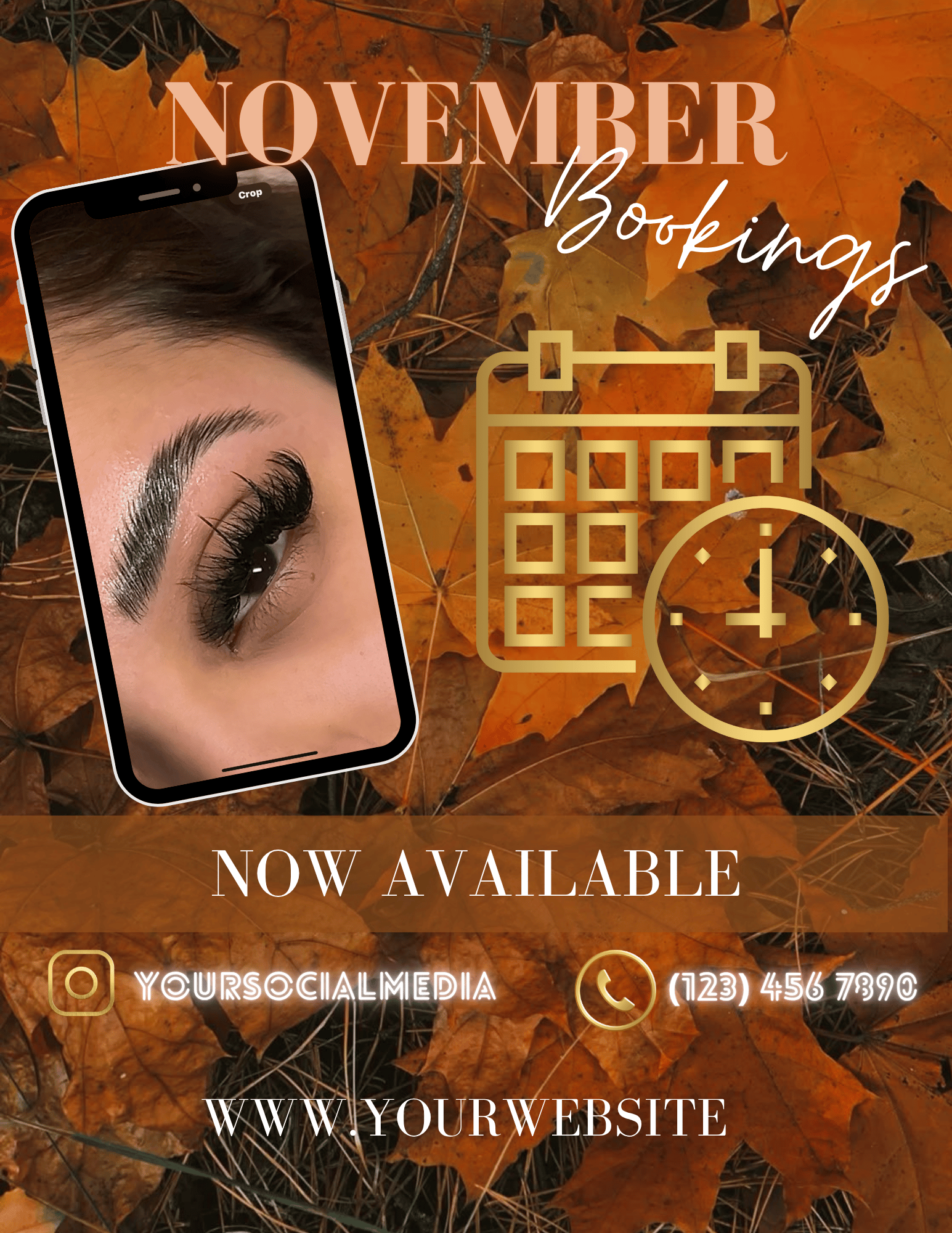 Fall Booking Canva Template - Payhip