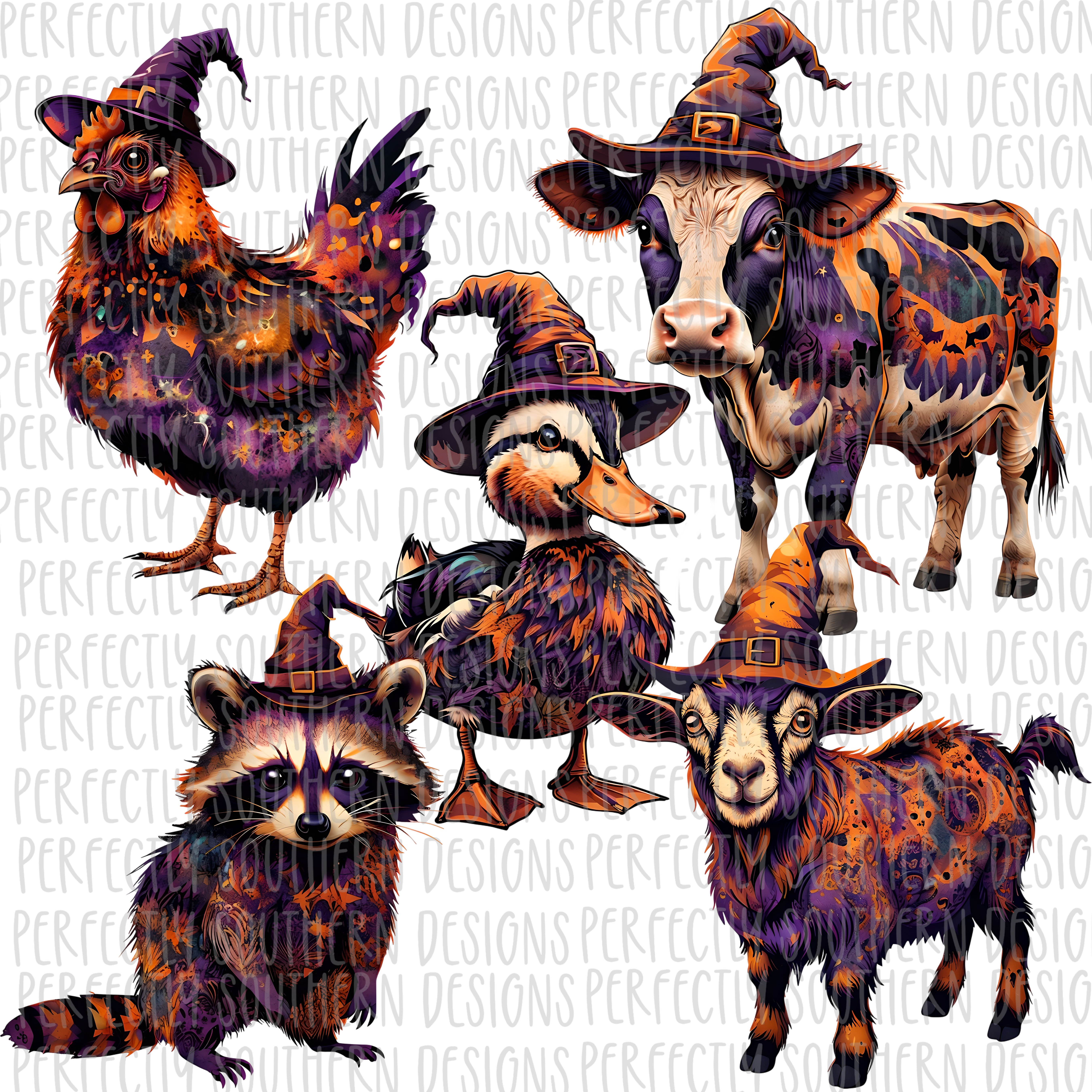 Animals in Witches Hats - Payhip