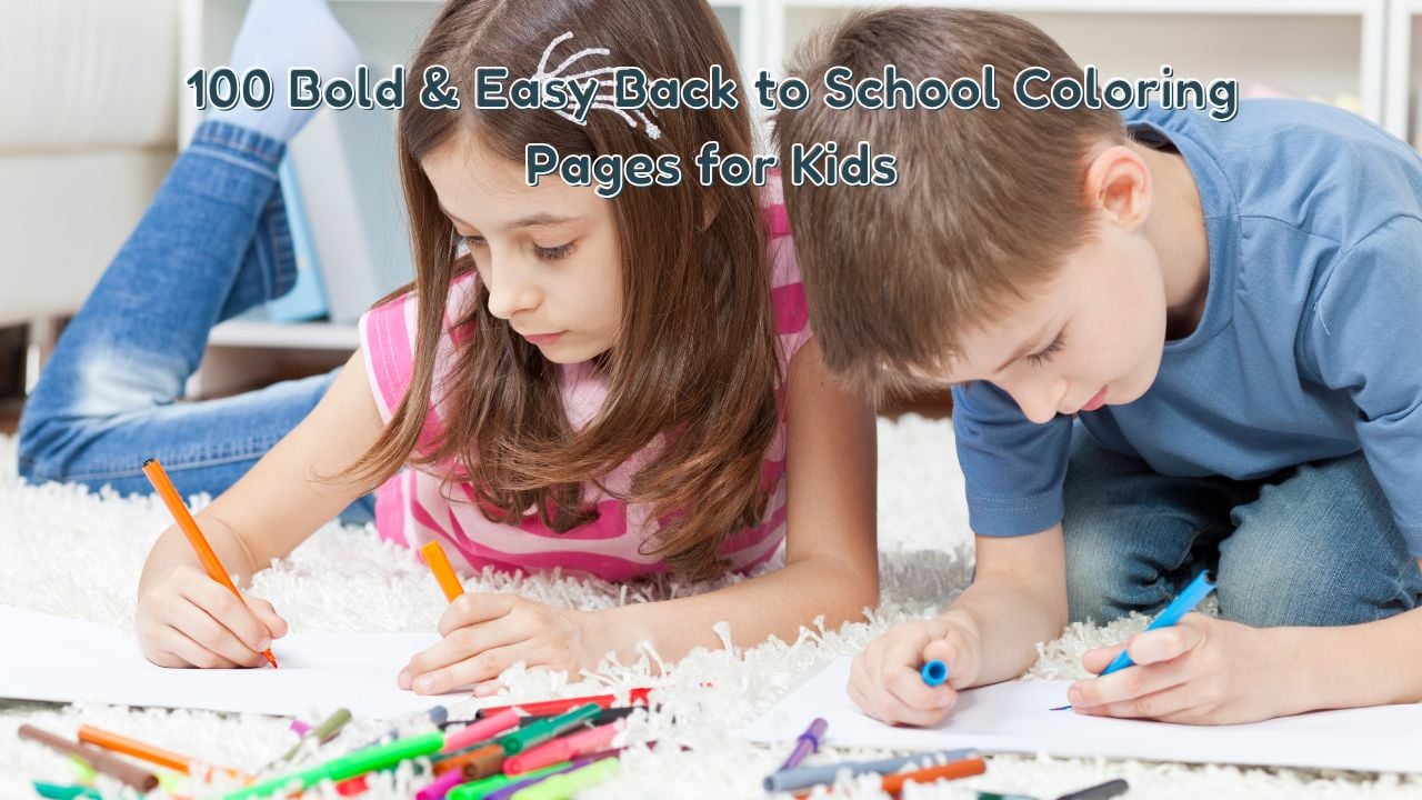 Make Back to School Fun with 100 Bold & Easy Coloring Pages for Kids ...