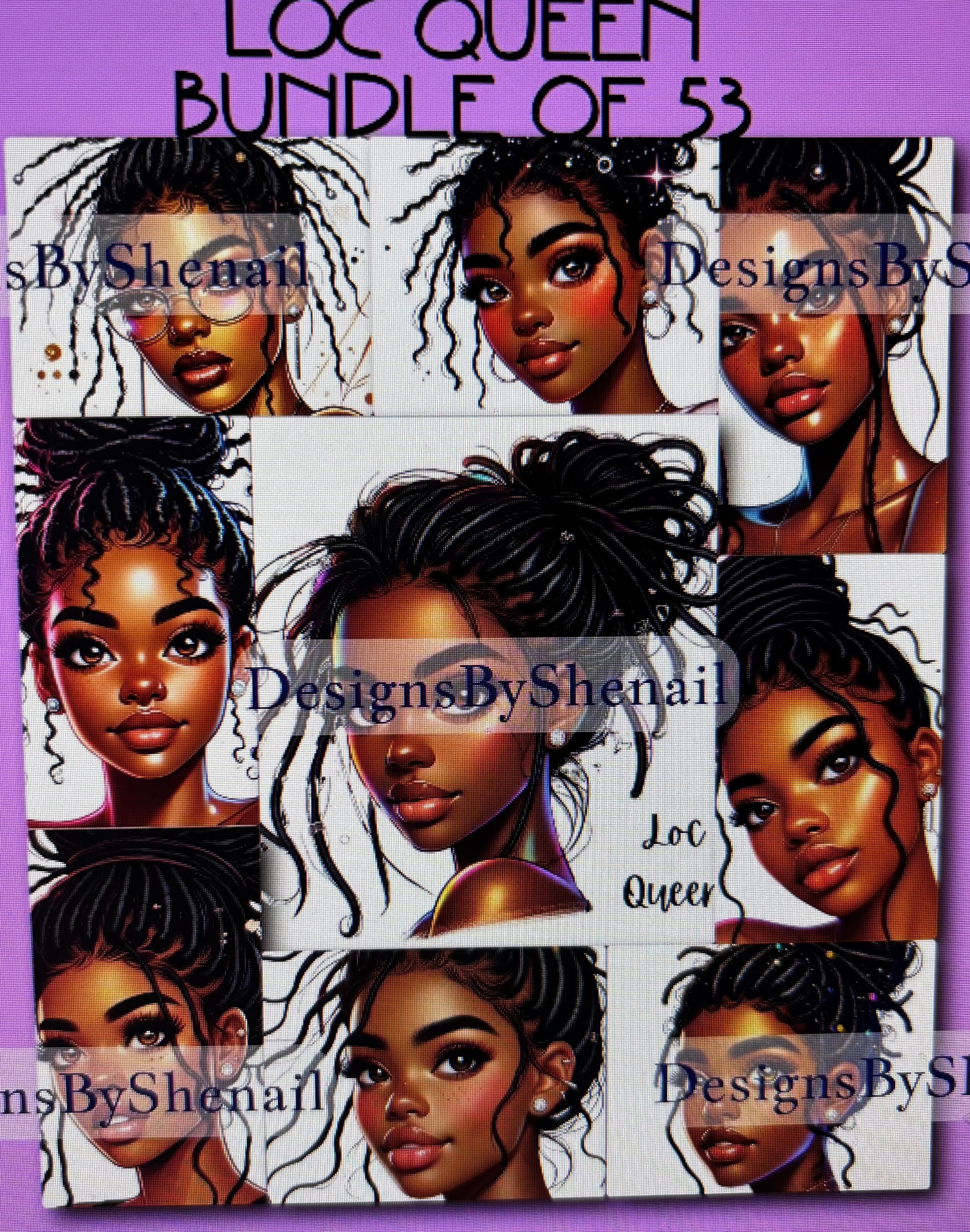 Afrofuturism Digital Art | Locs & Curly Hair Illustration | Black Girl ...