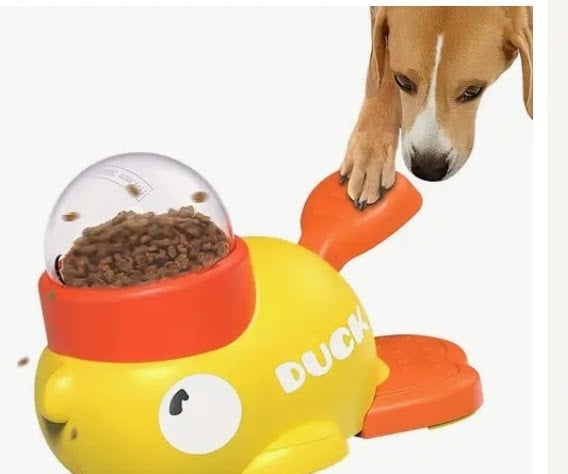 🐾 Quack & Snack Interactive Pet Feeder – Duck Design