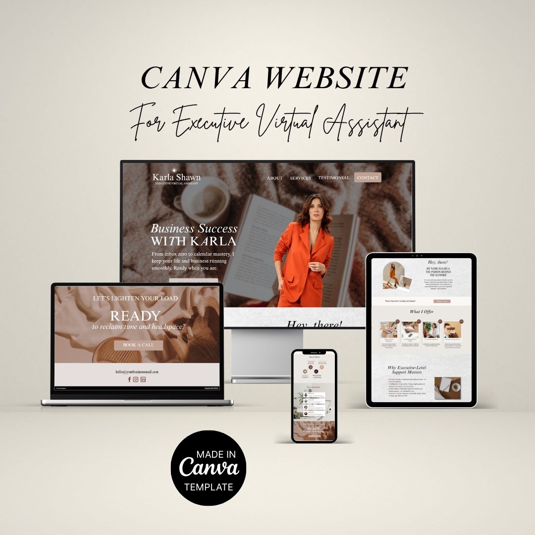 Canva Website For Executive Virtual Assistant - Payhip