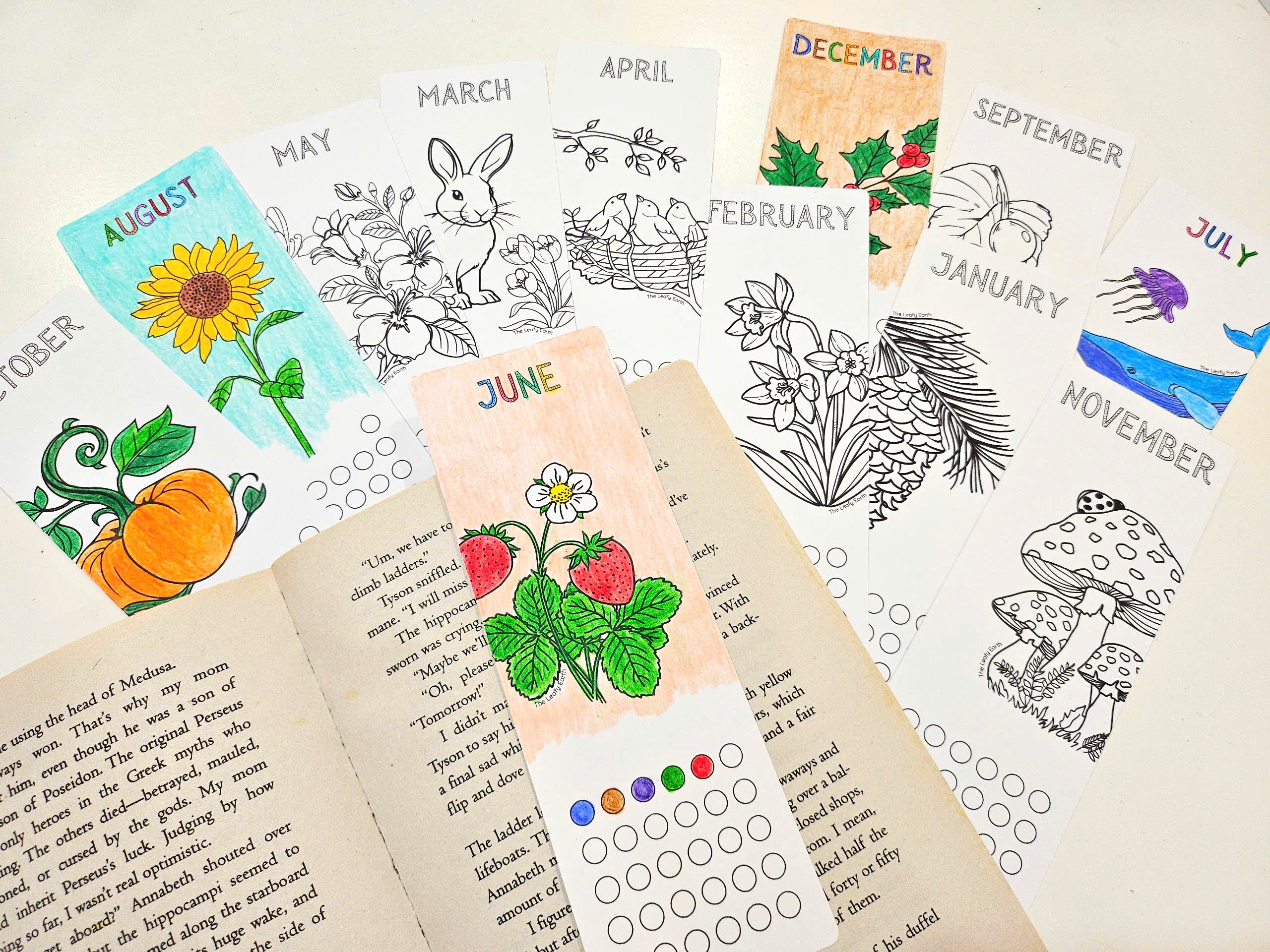 Monthly Reading Tracker Bookmarks - Payhip