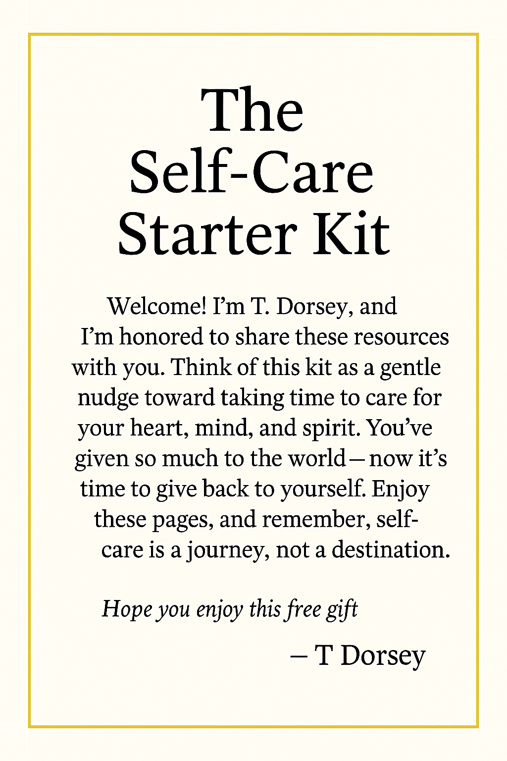 The Self-Care Starter Kit (Includes Bonus Offers) - Payhip