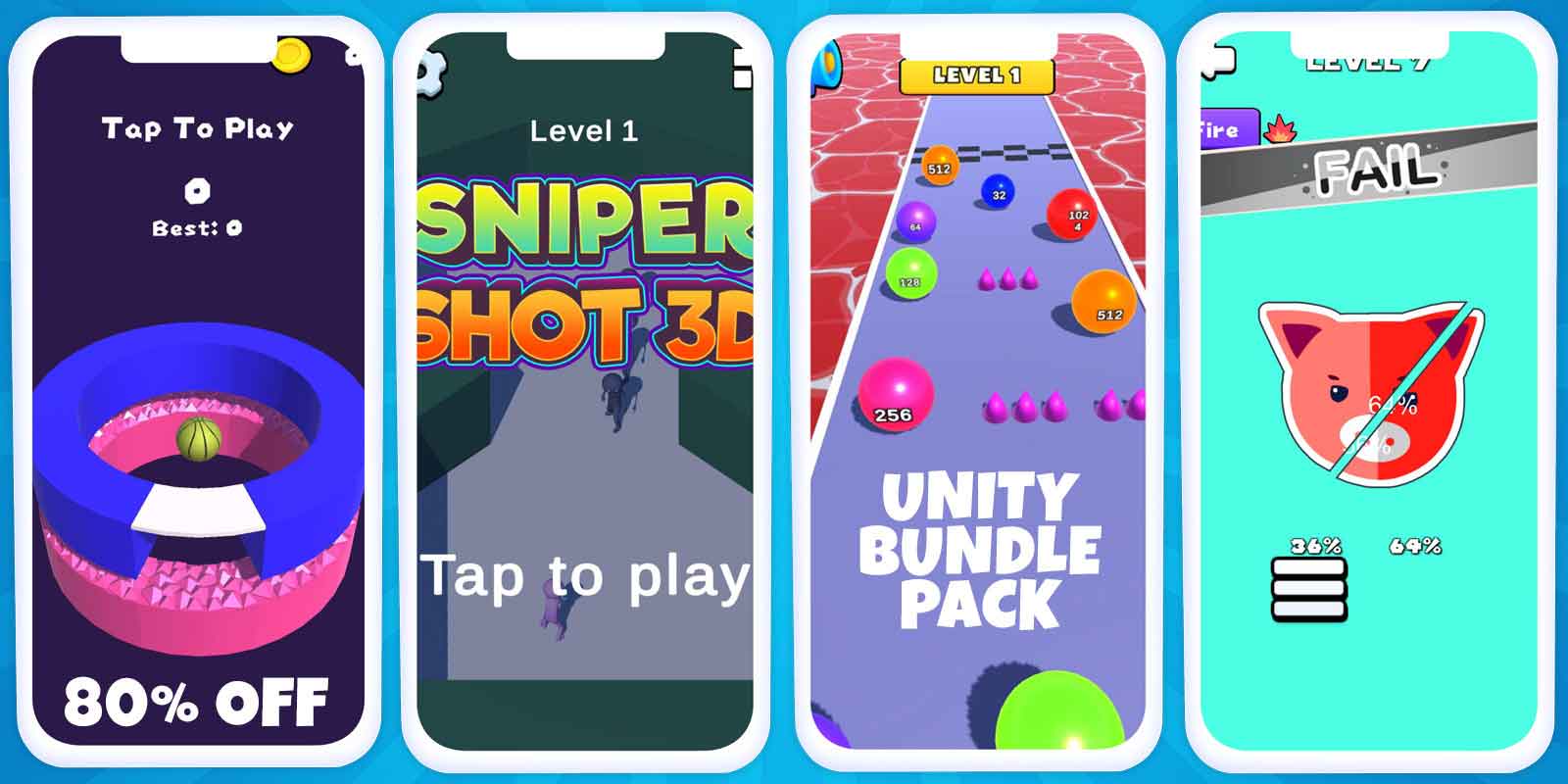 8-In-1 Unity Hyper Casual Games Bundle #10 - Payhip