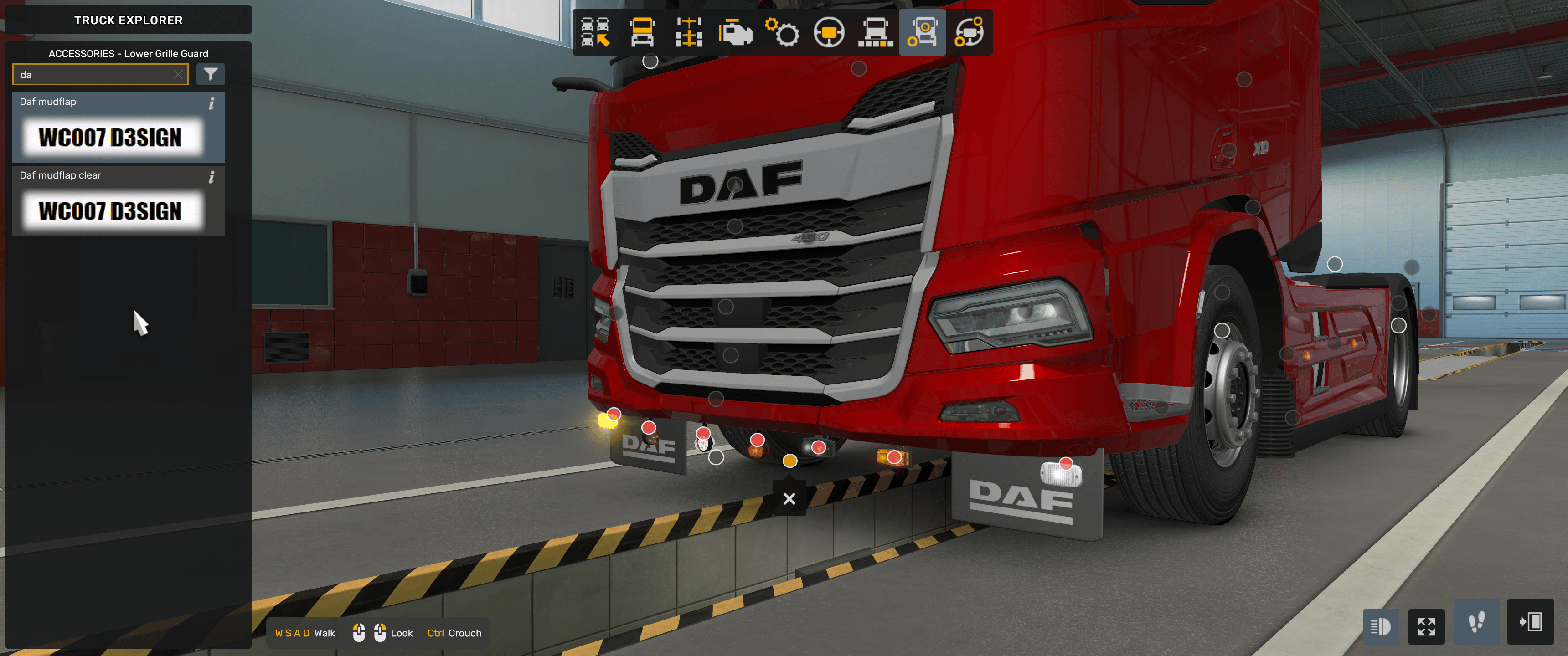 [b_grill tuning part] DAF XD front bumper slots for lights and mudflaps ...