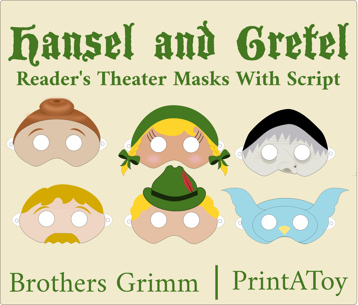 Hansel and Gretel Reader’s Theater Masks & Script | Fairy Tale ...