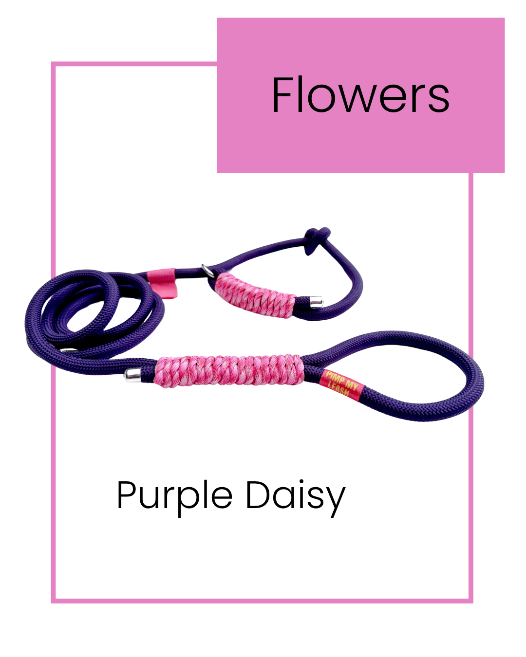 Handmade Slip leash - Classic - Purple Daisy - Payhip