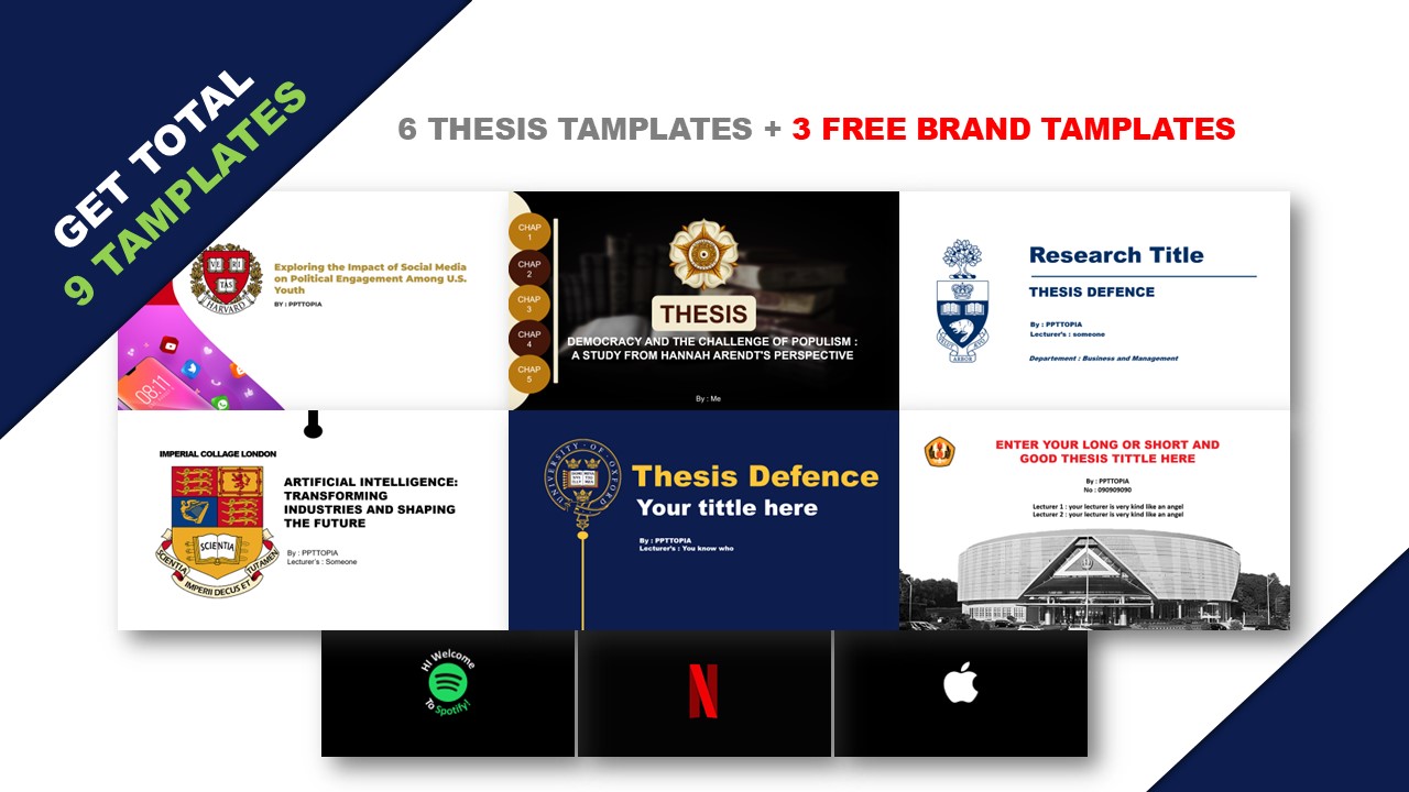 Bundle Deal 01 : 6 Thesis Templates 3 Free - Payhip
