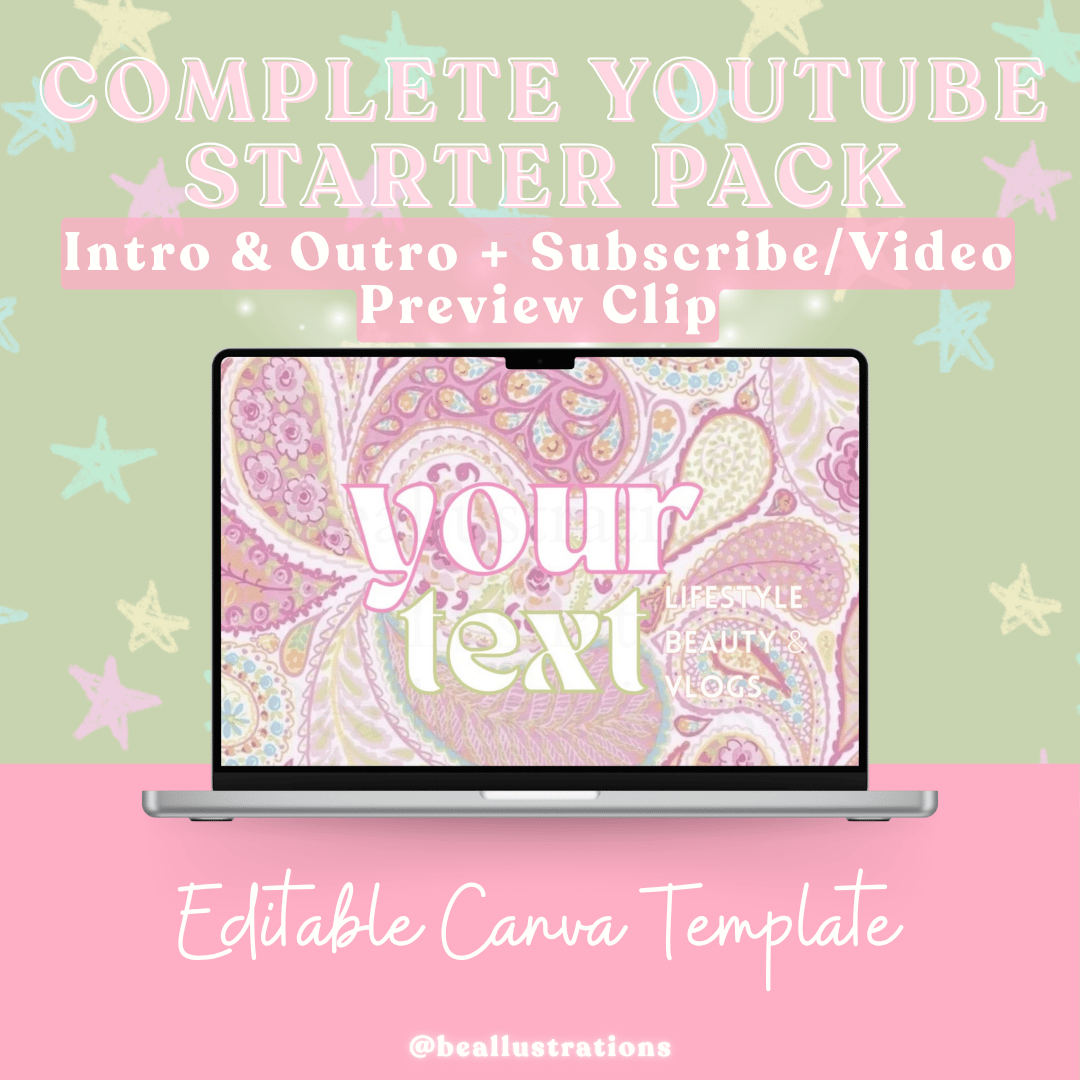 ,,Pink Essentials,, Youtube Starterpack Intro & Outro Subscribe Clip ...