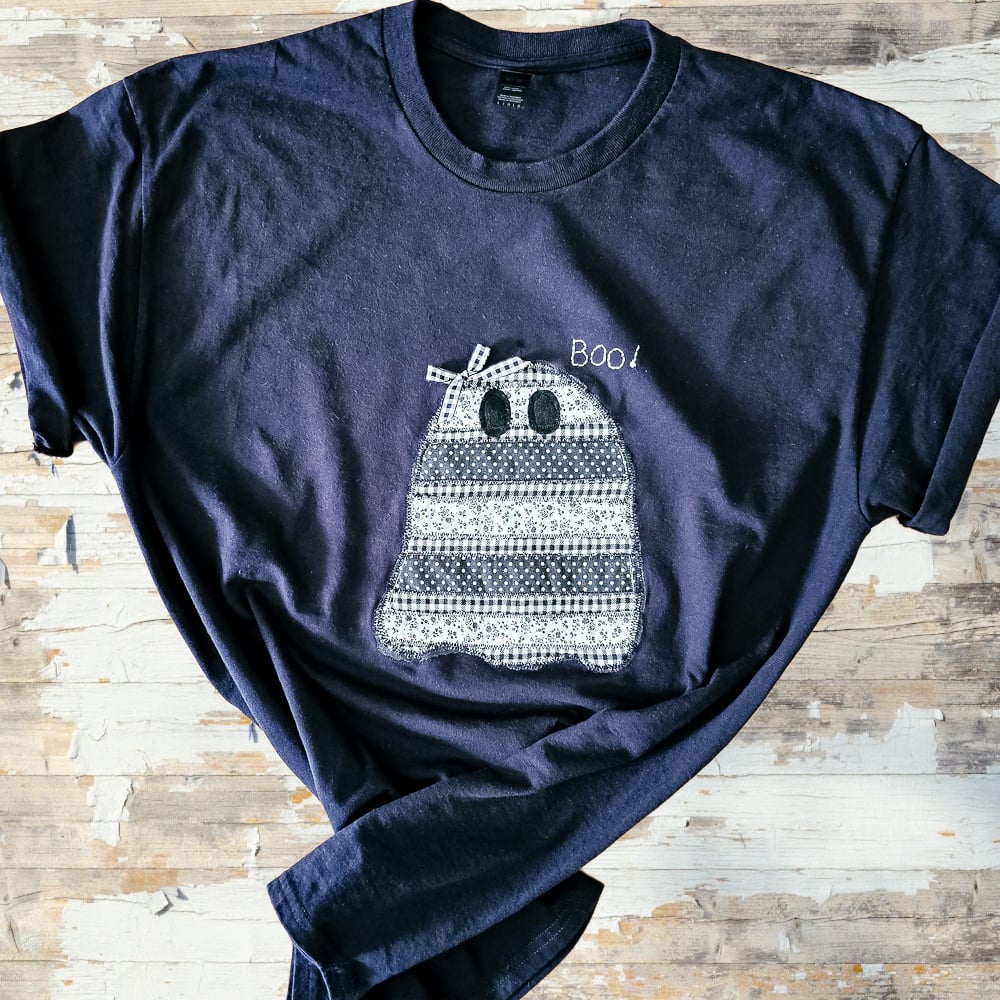 Black Patchwork Ghost Tee L - Payhip