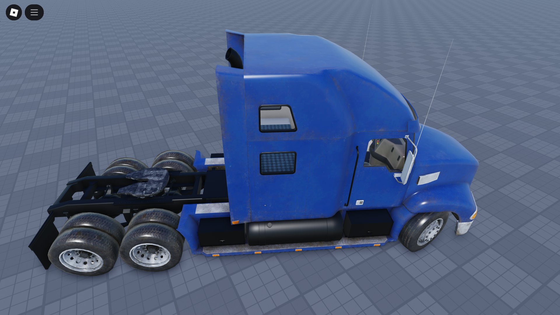 Blue Semi Truck – Drivable Roblox Heavy Truck Asset