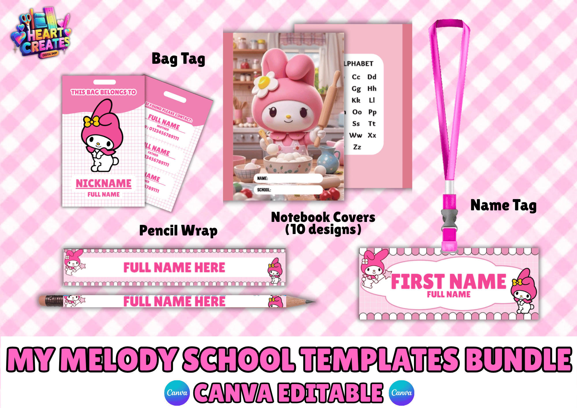 MY MELODY SCHOOL TEMPLATE BUNDLE - Payhip