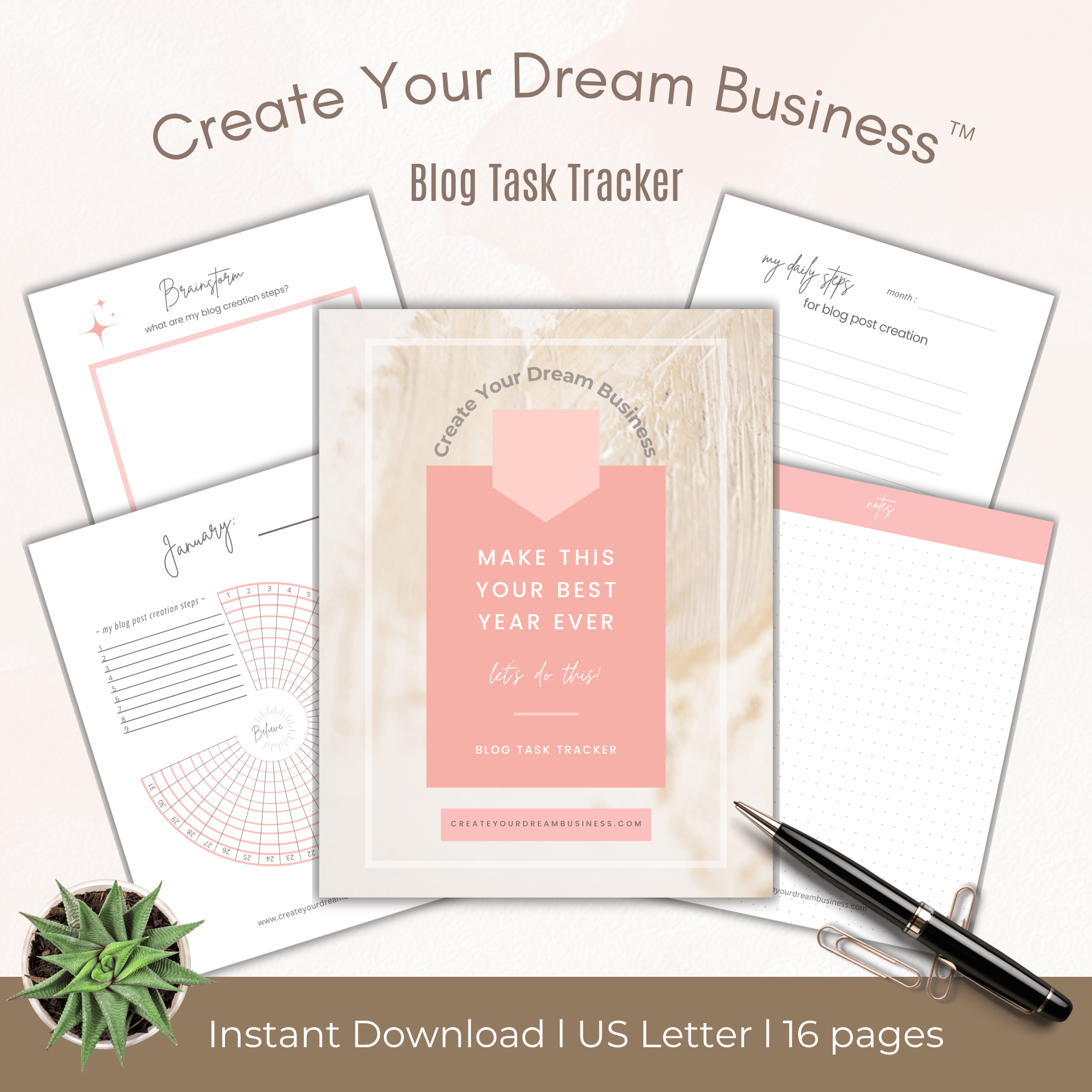 Create Your Dream Business l Blog Task Tracker - Payhip