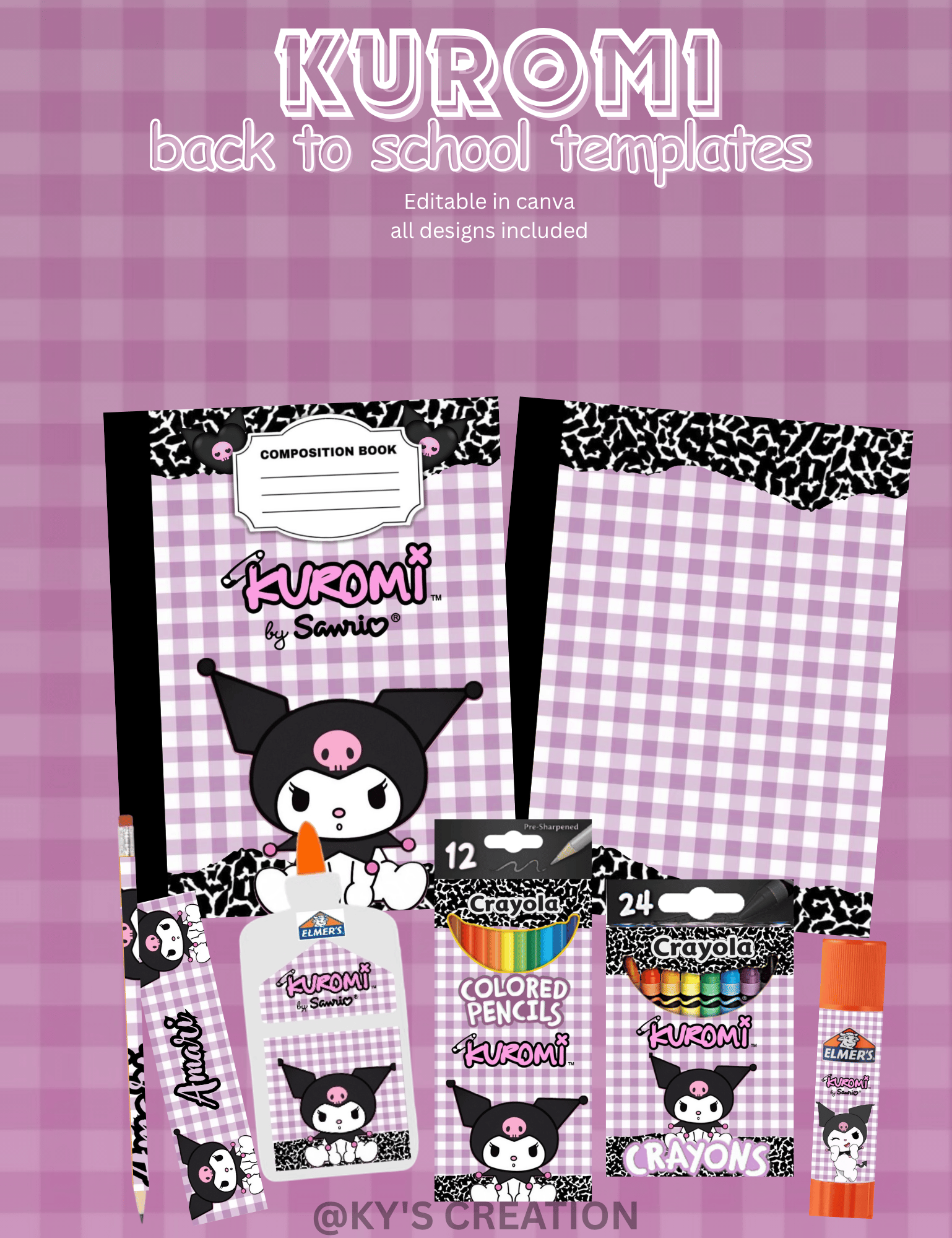2PCS KUROMI BACK TO SCHOOL TEMPLATES - Payhip