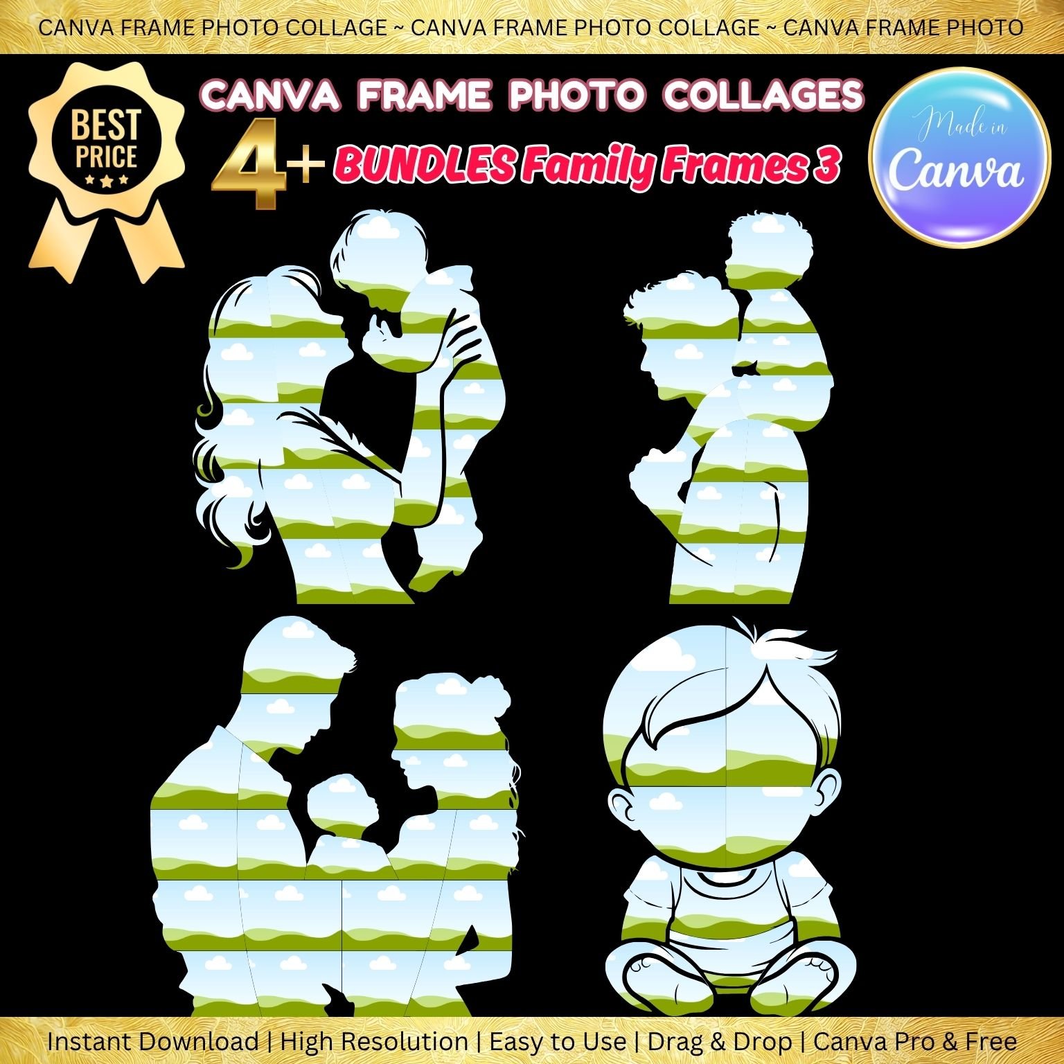 (SAVE 20%) 4 BUNDLES Family Frames 4 - Payhip