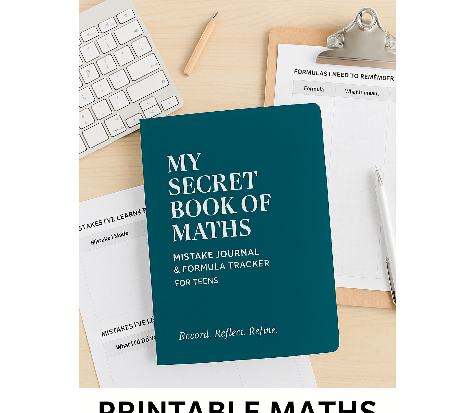 My Secret Book of Maths - Mistake Journal Formula Companion (Printable ...