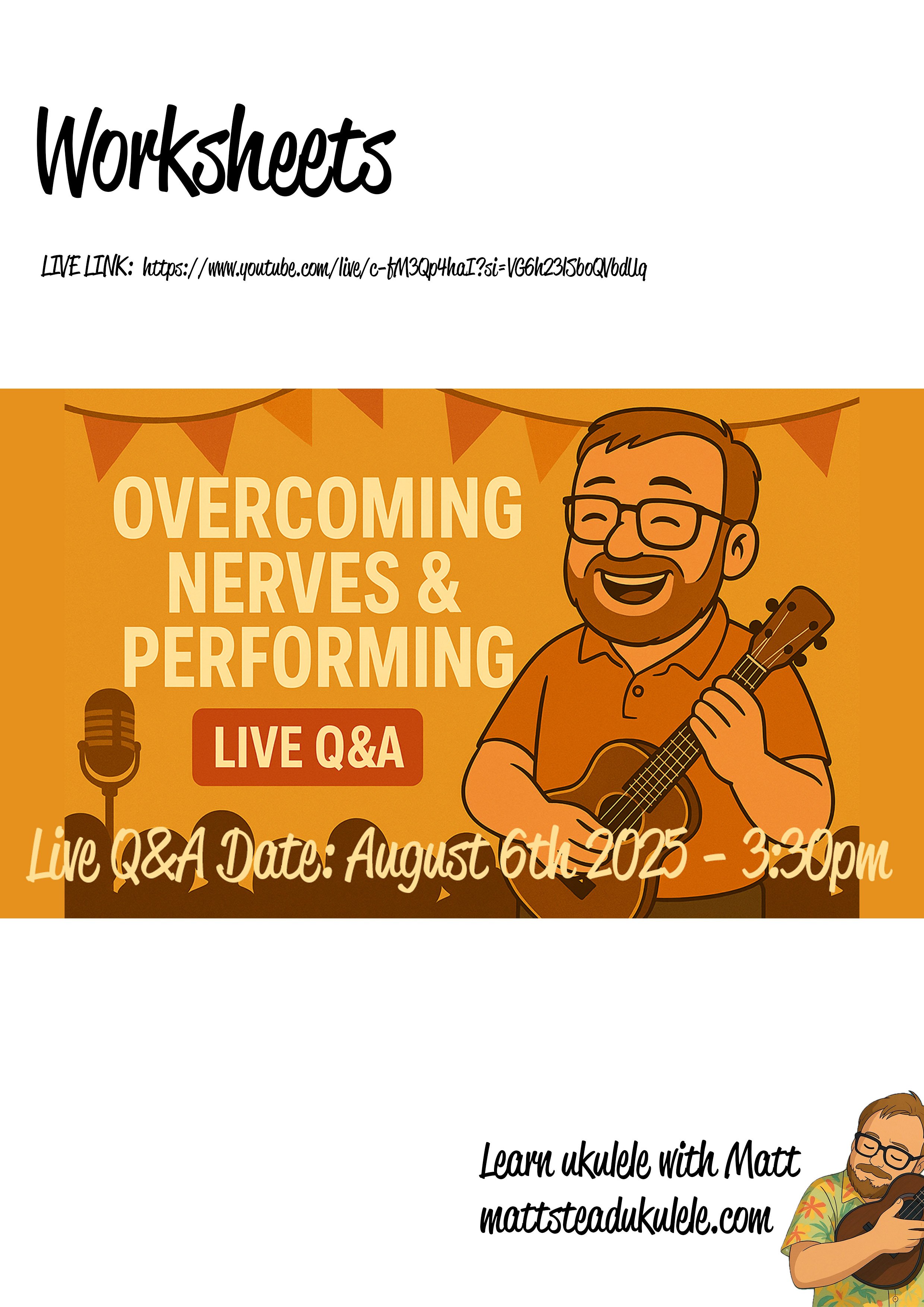 Overcoming Nerves & Performing - For Live Lesson 6th Aug 2025 - Payhip