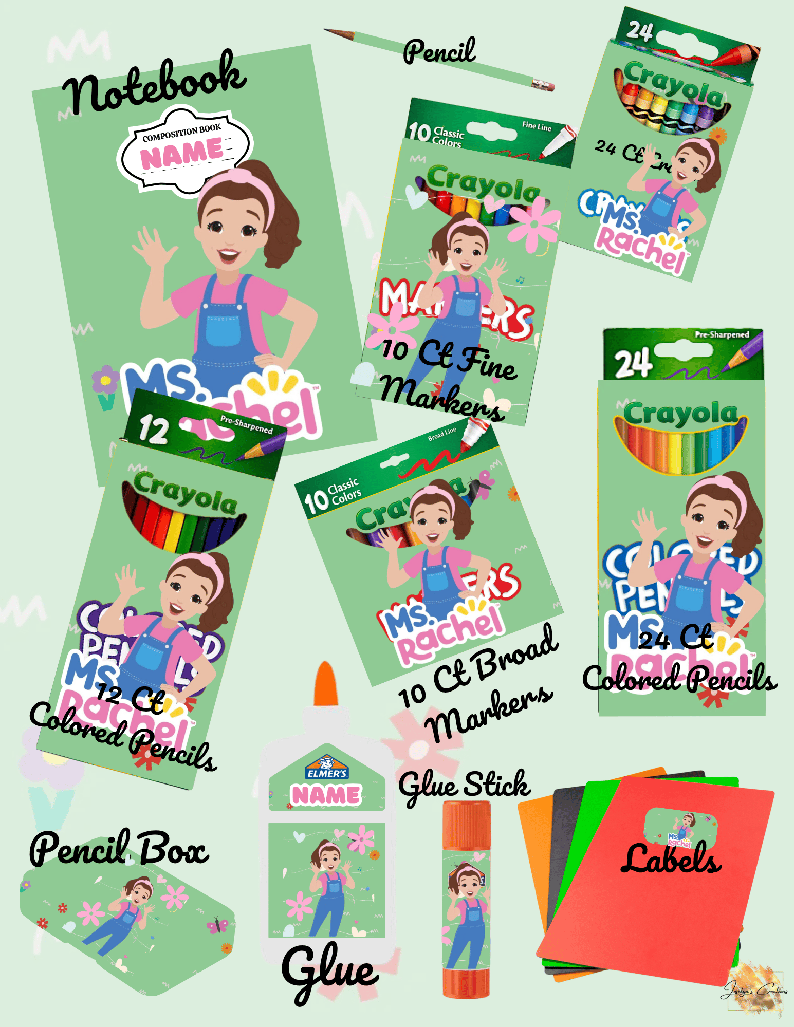 Ms Rachel School Supplies Template - Payhip