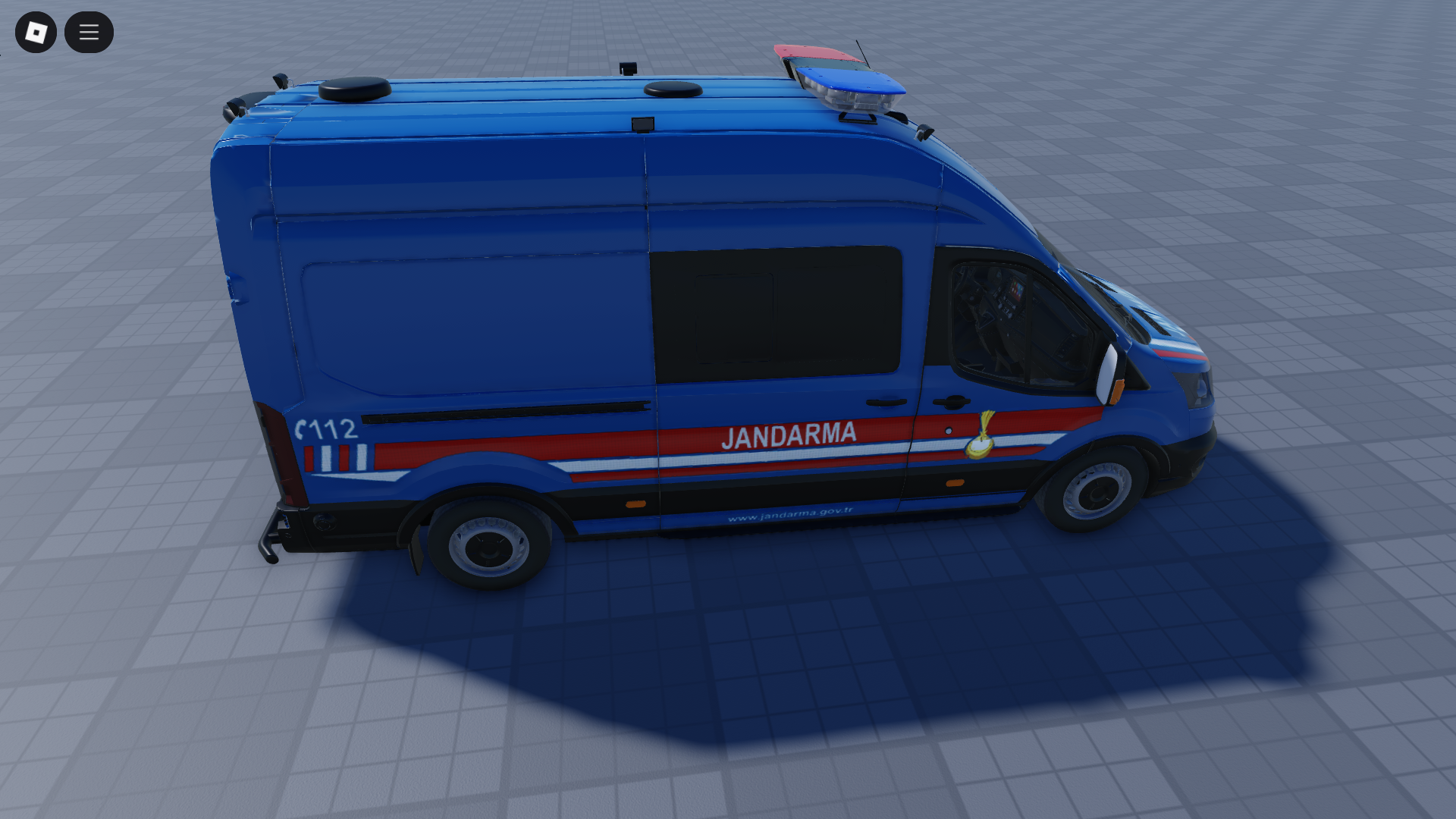 Ford Transit Jandarma – Driveable Roblox Police Van