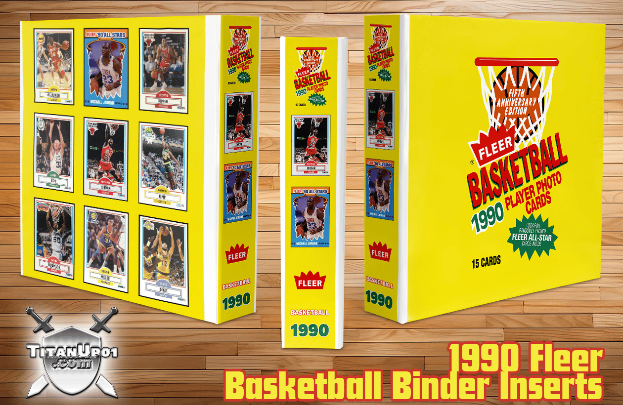 1990 Fleer Basketball Cards Binder Inserts