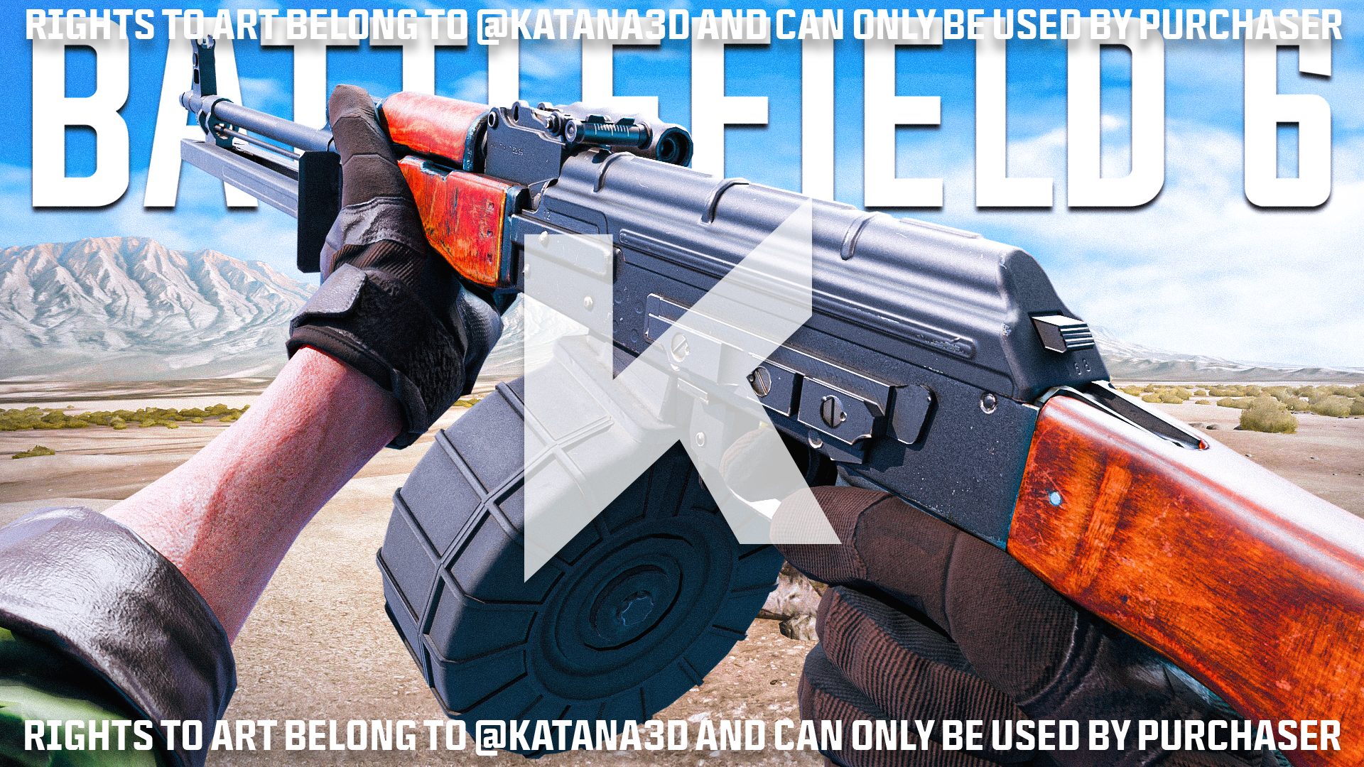 Battlefield Thumbnail - AK Rifle (Text NO Text) - Payhip