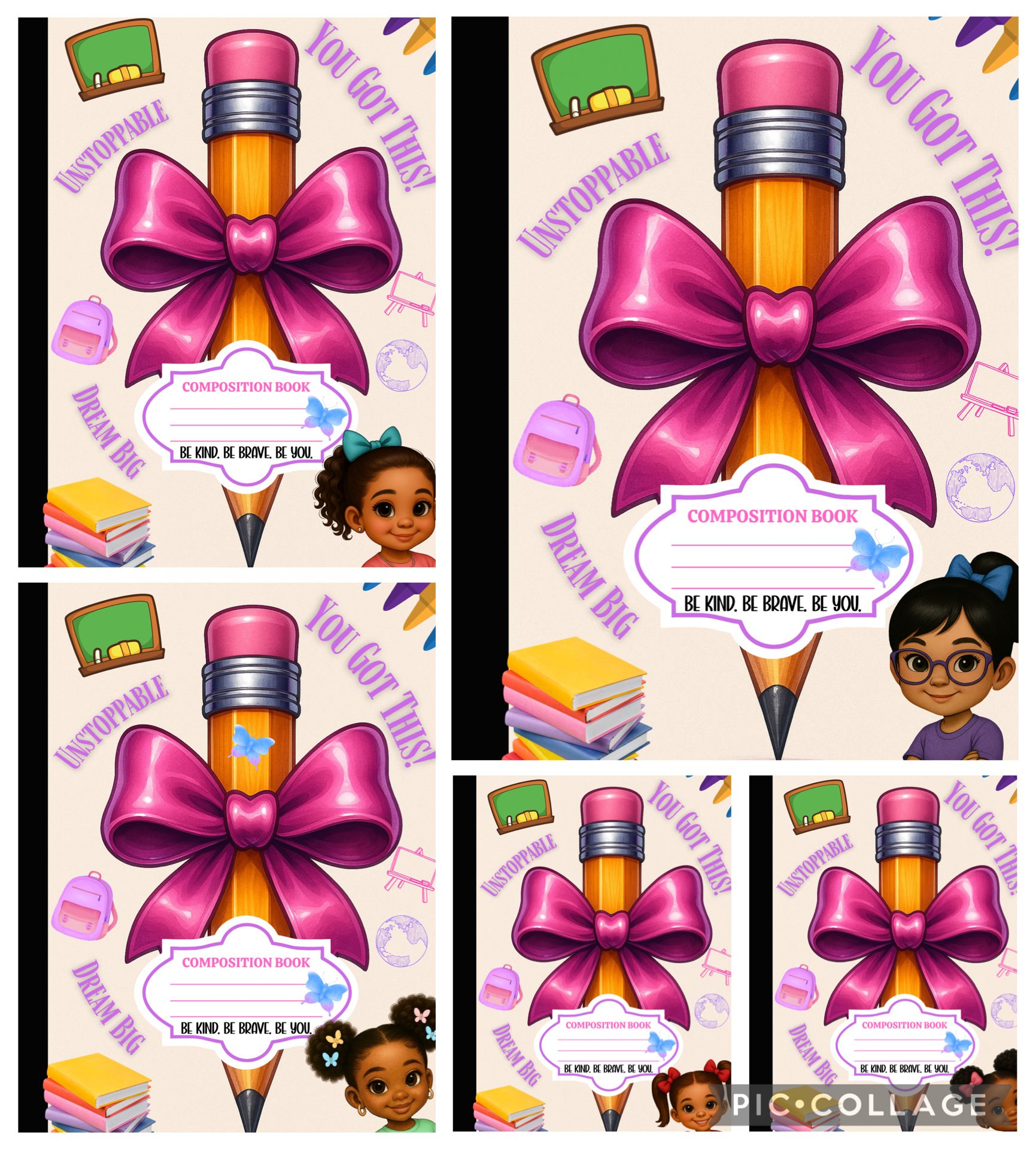 9 Editable Composition Notebook Covers – Little Cuties Back to School ...