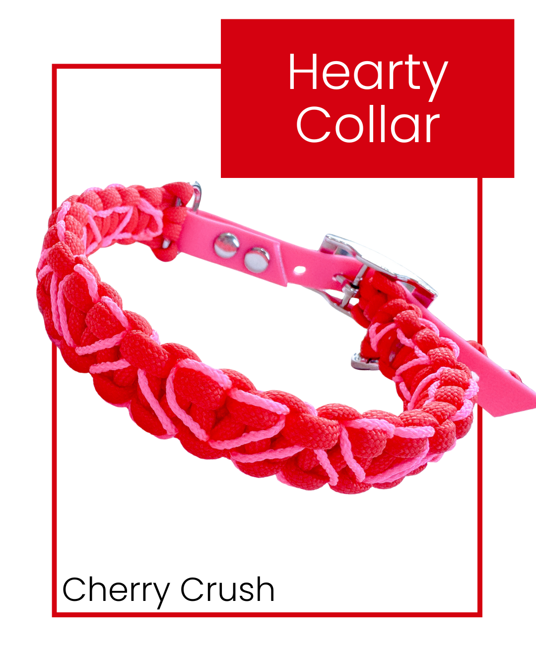 Handmade Dog Collars - Hearty Collar - Cherry Kiss - Payhip