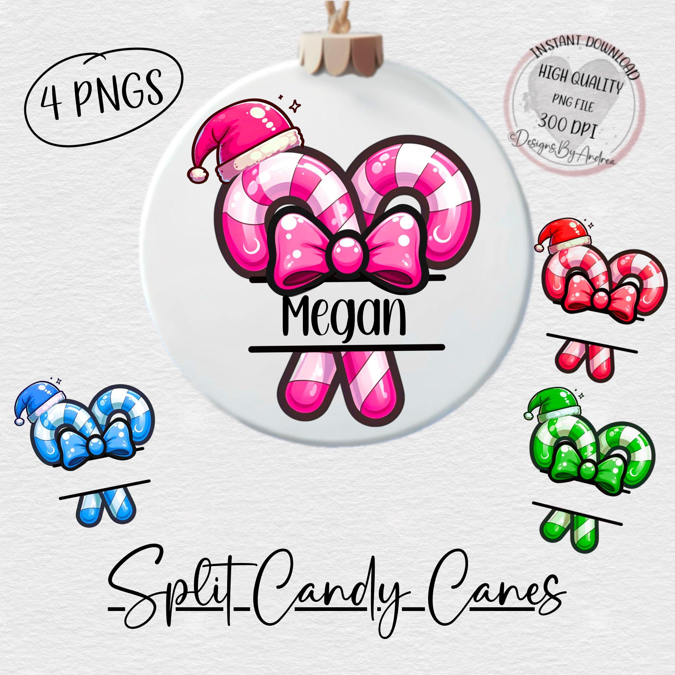 Split Candy Canes to personalise - Payhip
