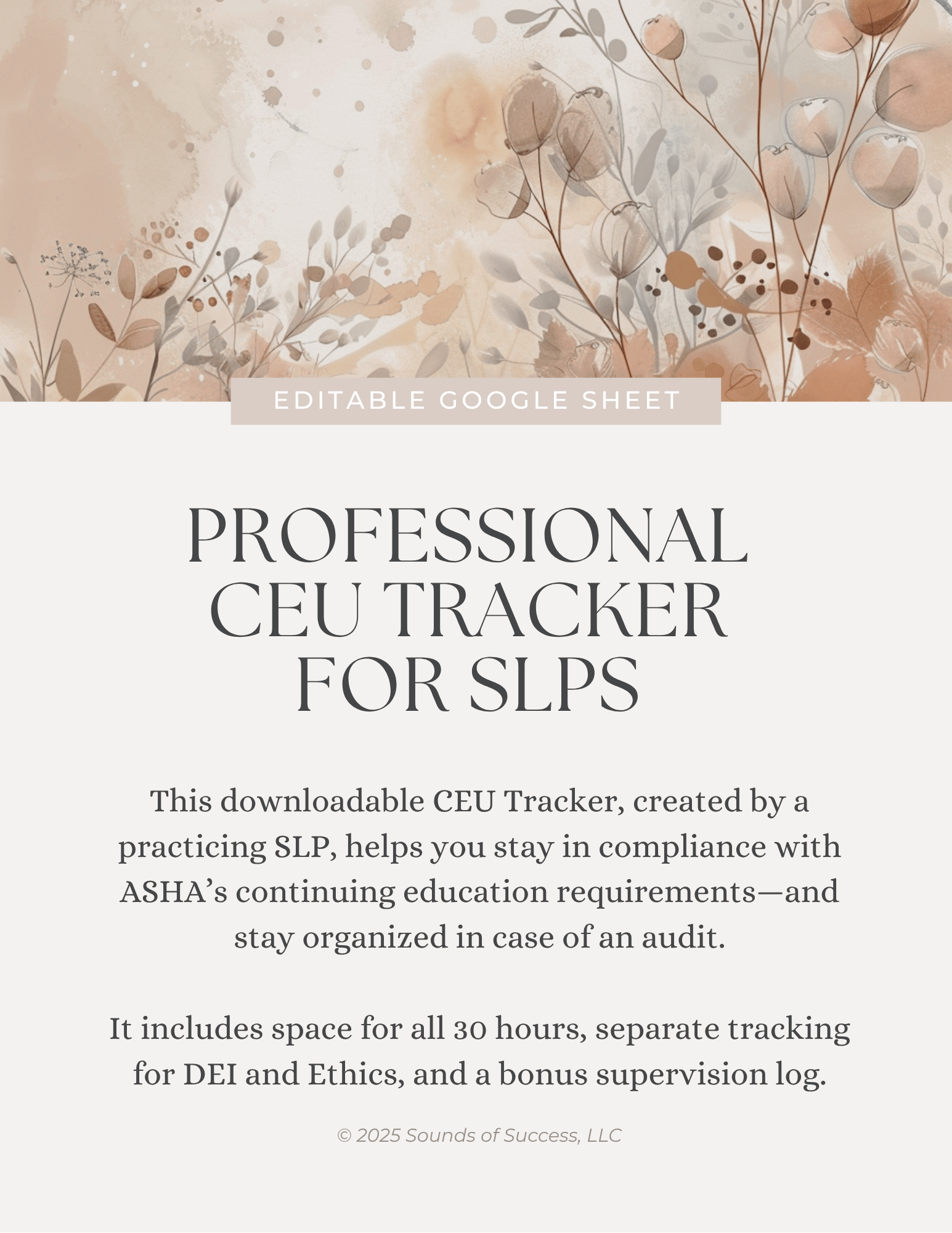 Professional CEU Tracker for SLPs - Payhip