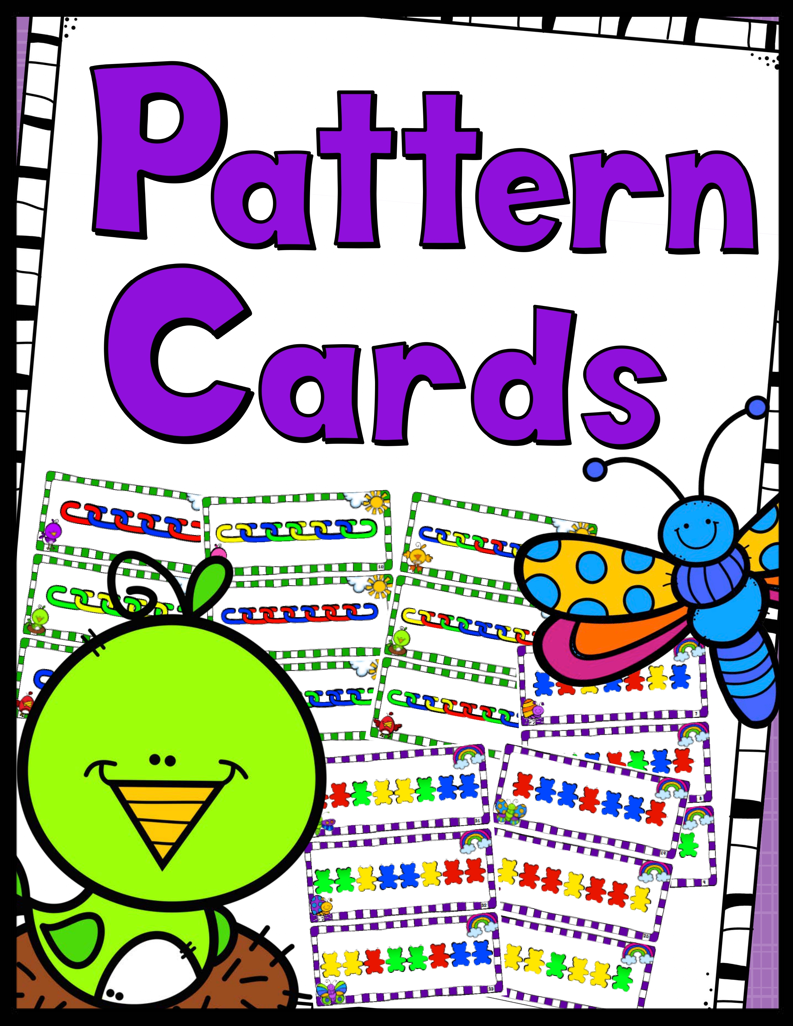 Math Links Cards and Teddy Bear Counter Cards - Pattern Cards - Payhip