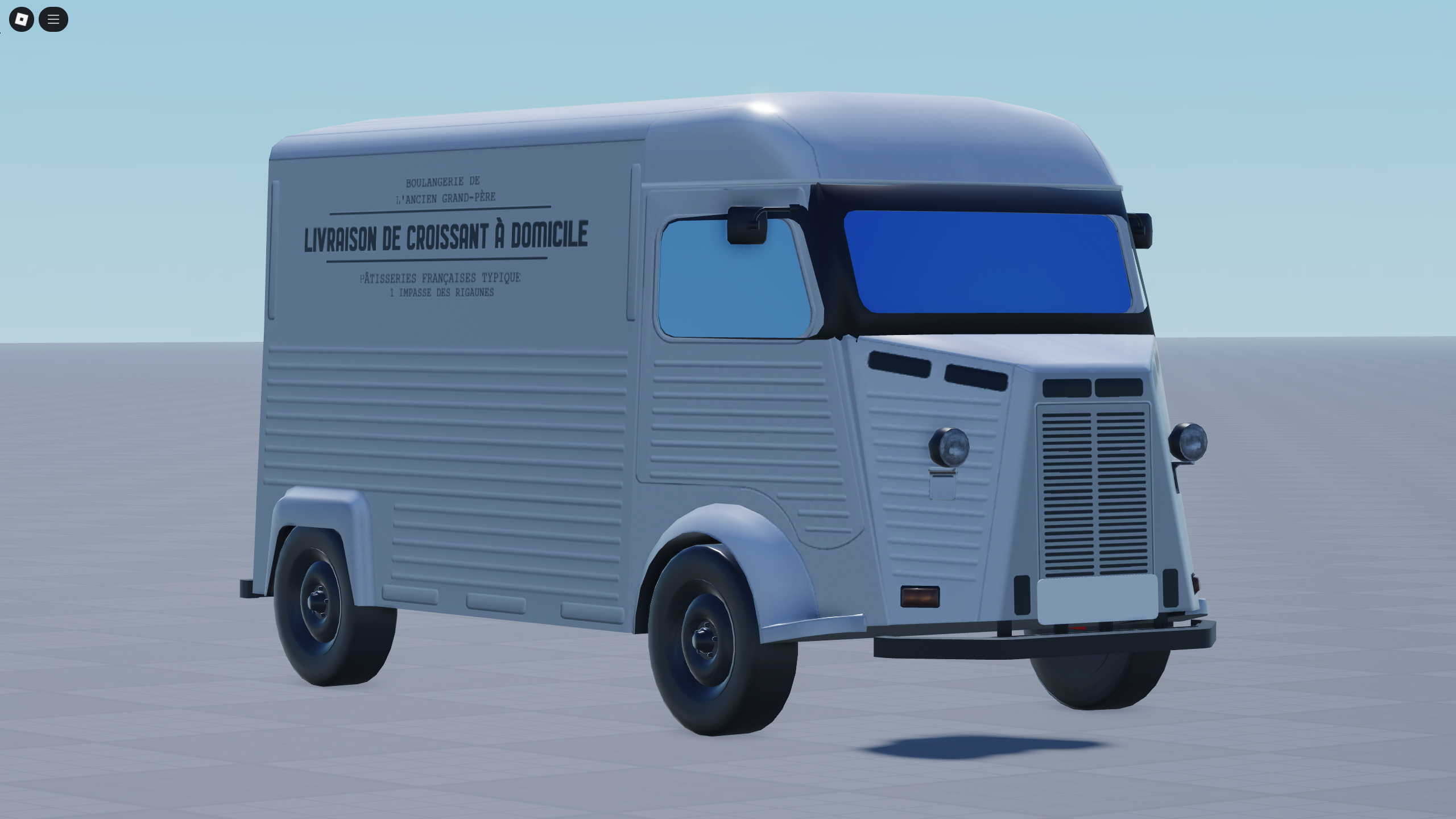 French Delivery Van – Drivable Vehicle with Interior