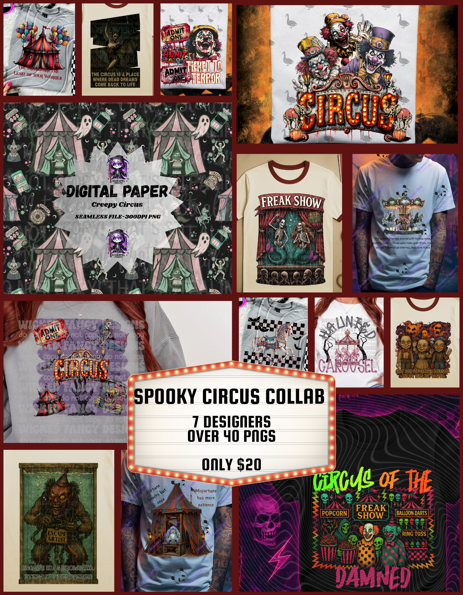 Spooky Circus Design Collab - Payhip
