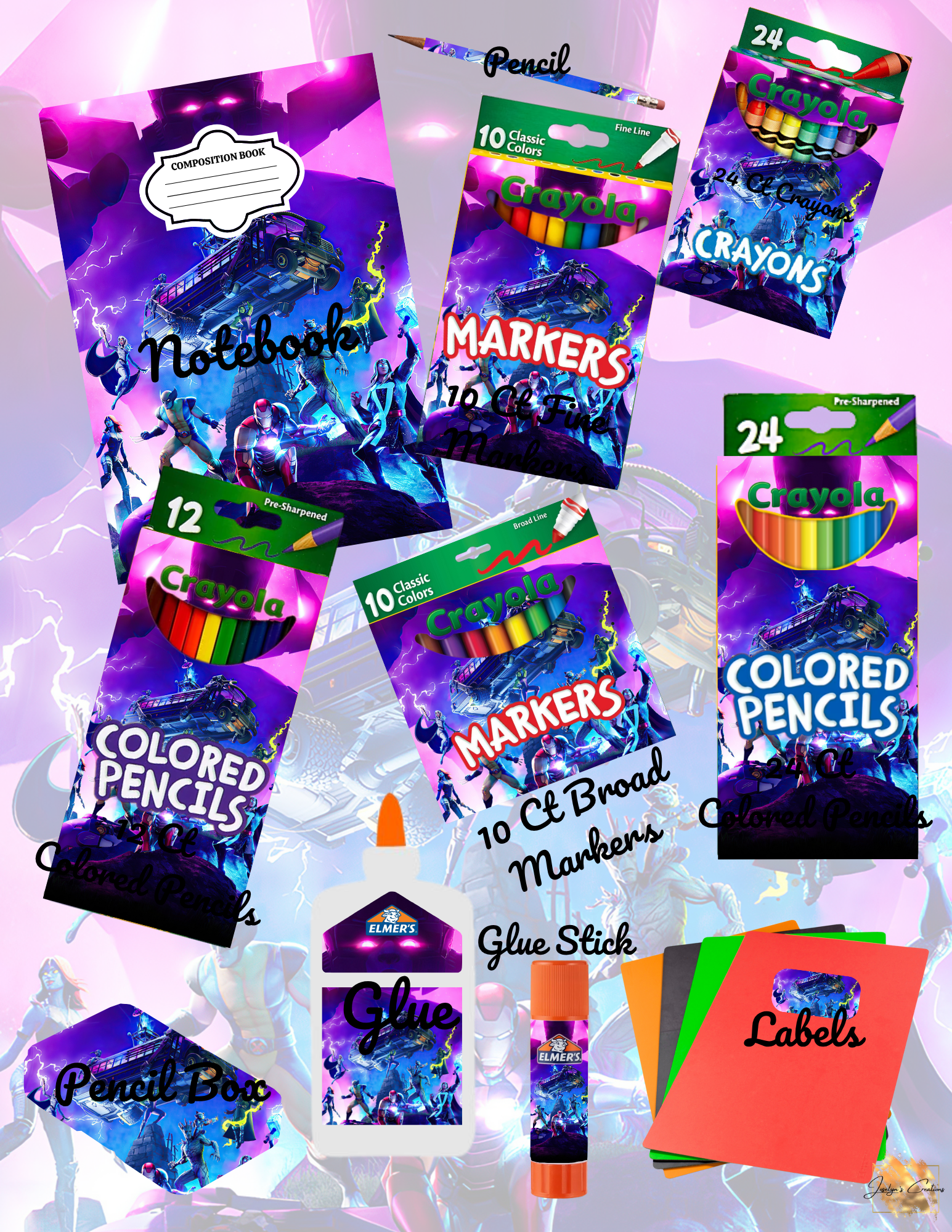 Fortnite School Supplies Template - Payhip