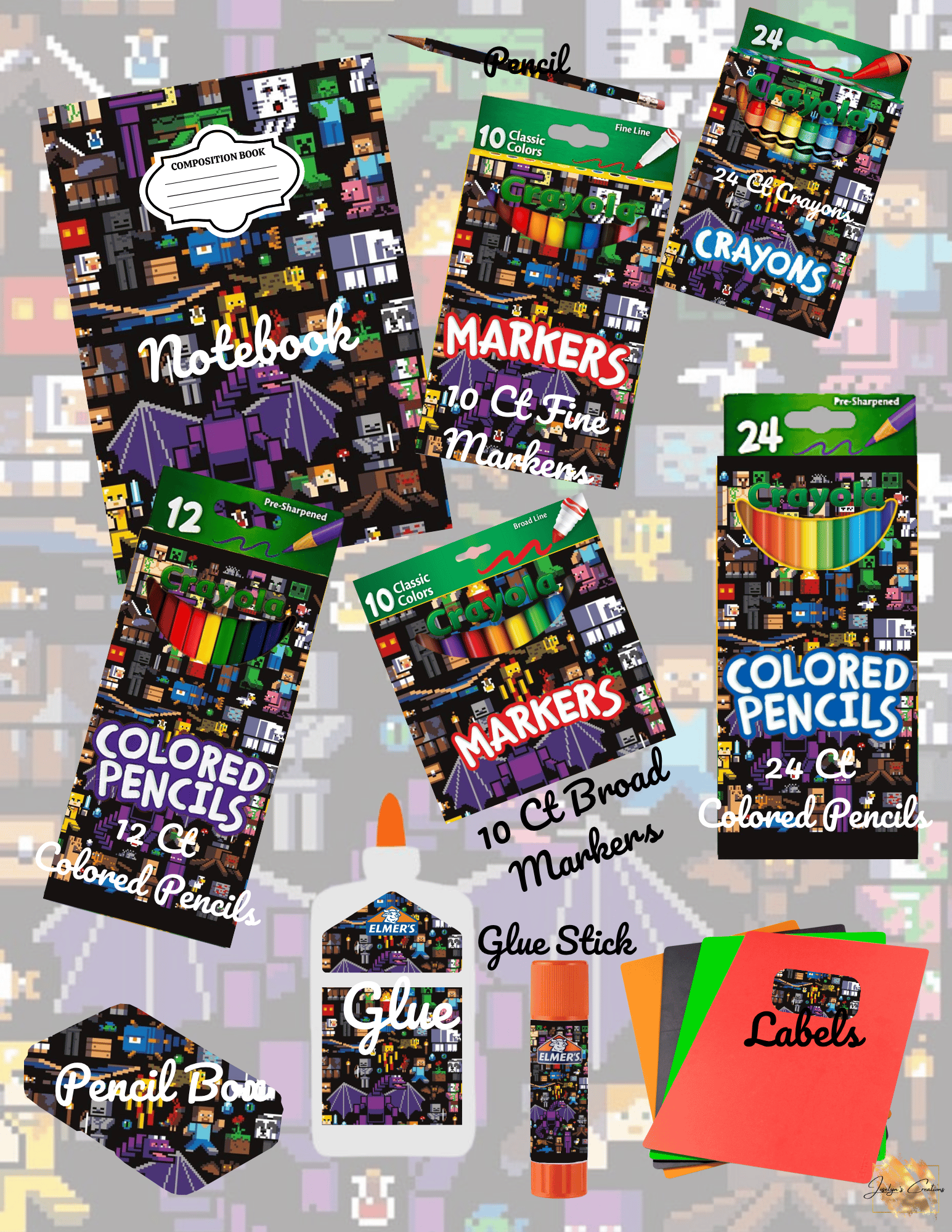 Minecraft School Supplies Template - Payhip