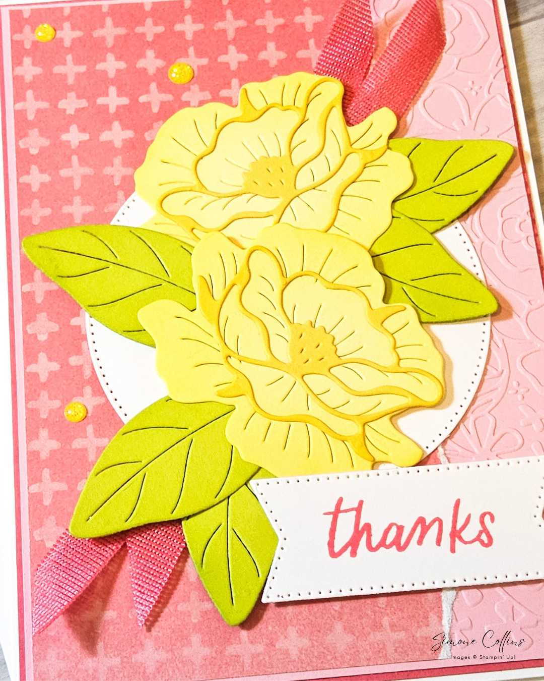 Pretty Floral Thanks Card