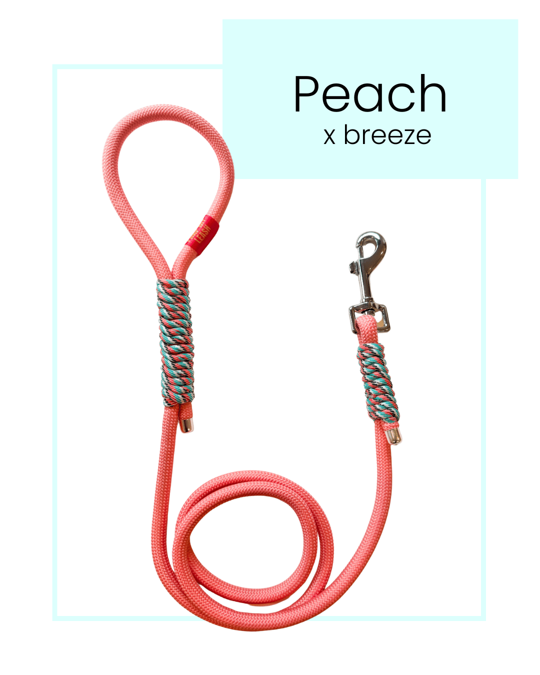Handmade Clip leash - Classic - Peach x Breeze - Payhip